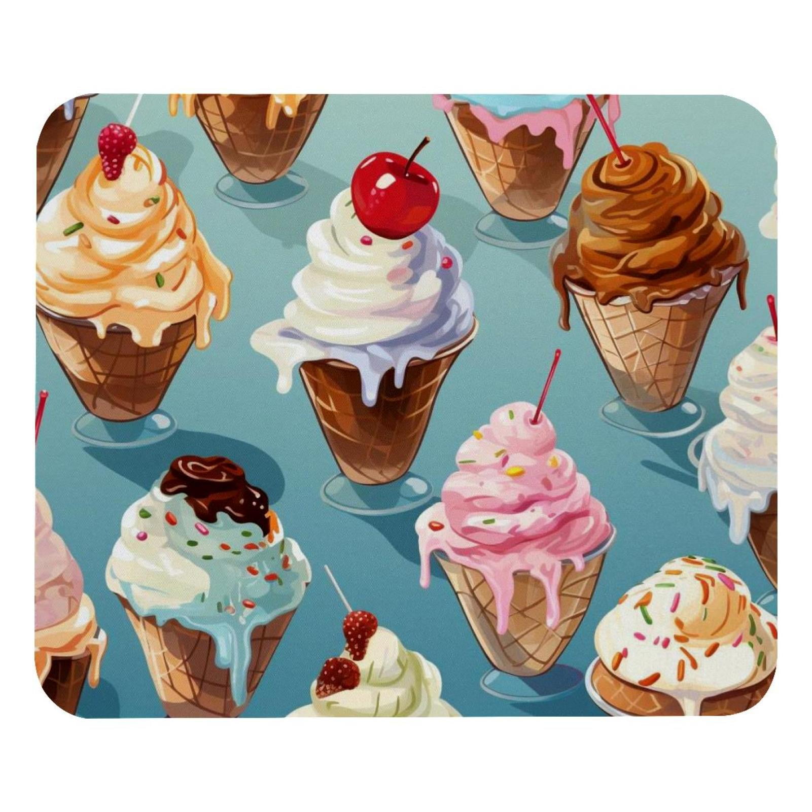 Ice Cream Mouse Pad, Cloth with Rubberized Base - Walmart.com