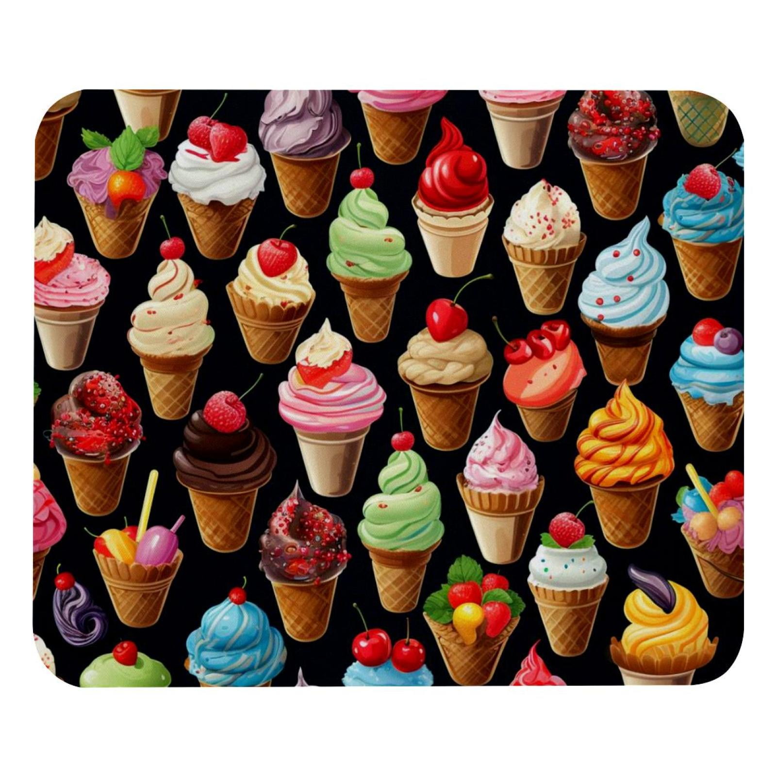 Ice Cream Mouse Pad, Cloth with Rubberized Base - Walmart.com