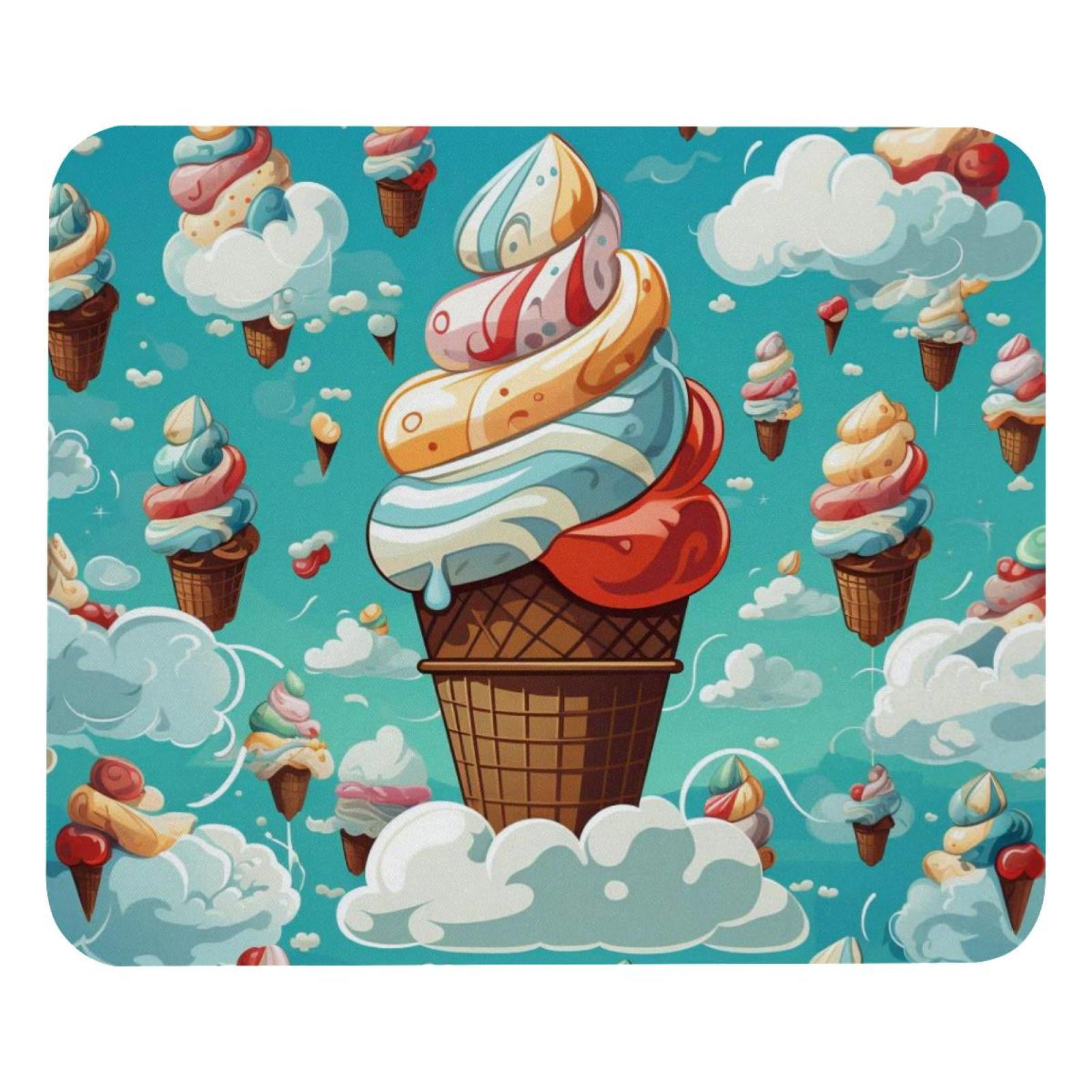 Ice Cream Mouse Pad, Personality Design Rubber Base for Office Decor ...