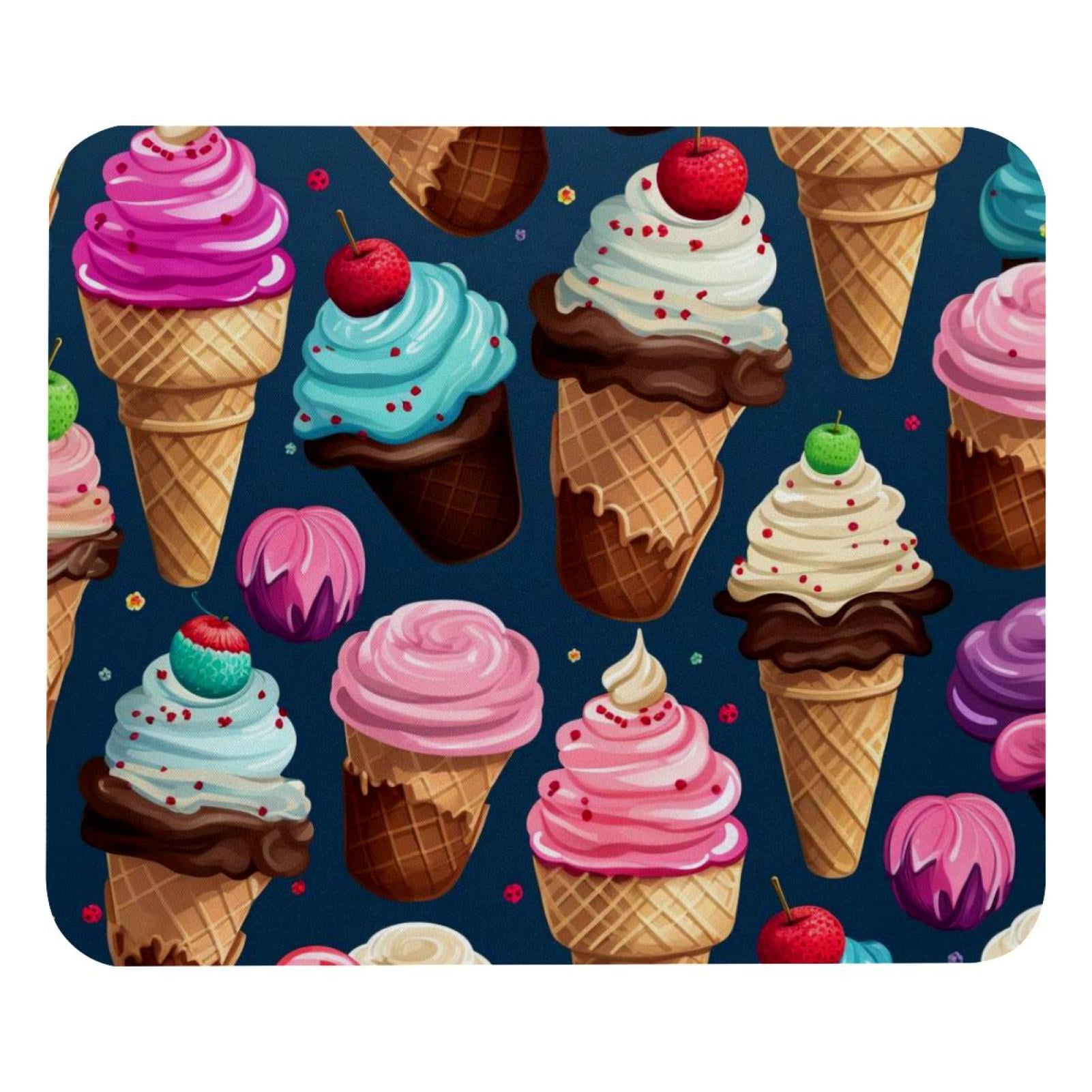 Ice Cream Mouse Pad, Personality Design Rubber Base for Office Decor ...