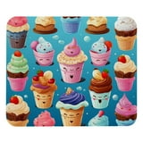 Ice Cream Mouse Pad, Rubber Base Computer Mouse Pads for Wireless Mouse ...