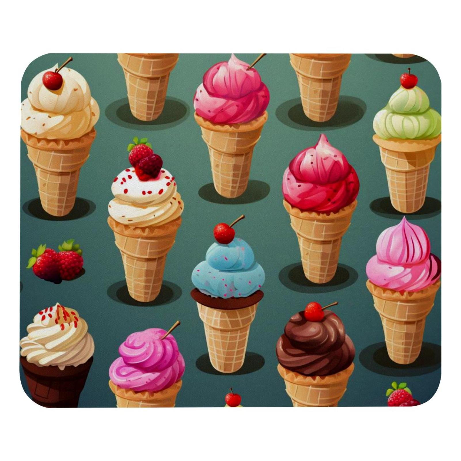 Ice Cream Mouse Pad for Laptop Wireless Mouse Home Office Travel ...