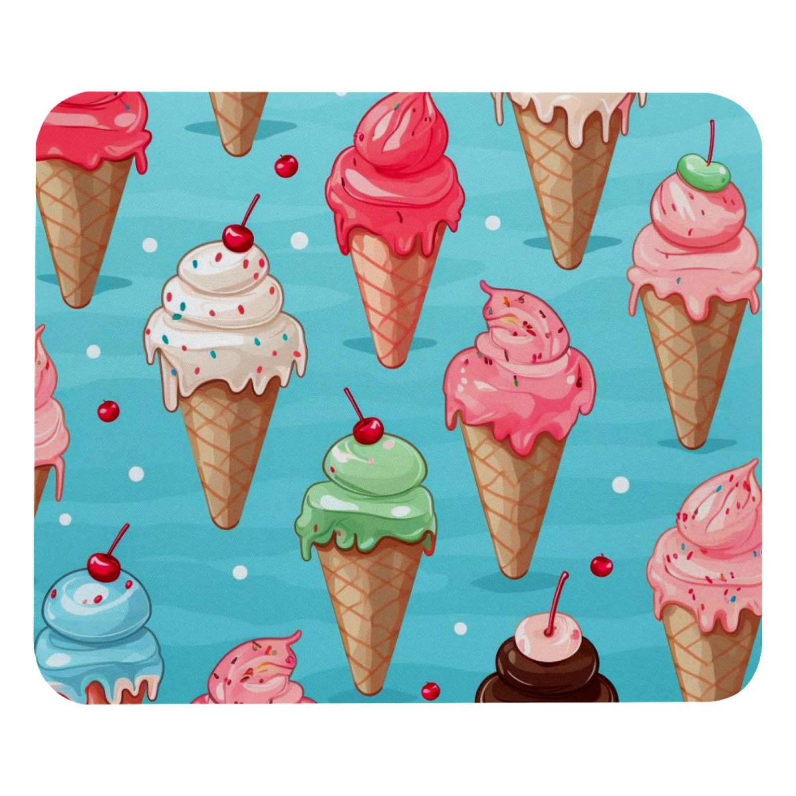 Ice Cream Mouse Pad for Laptop Wireless Mouse Home Office Travel ...