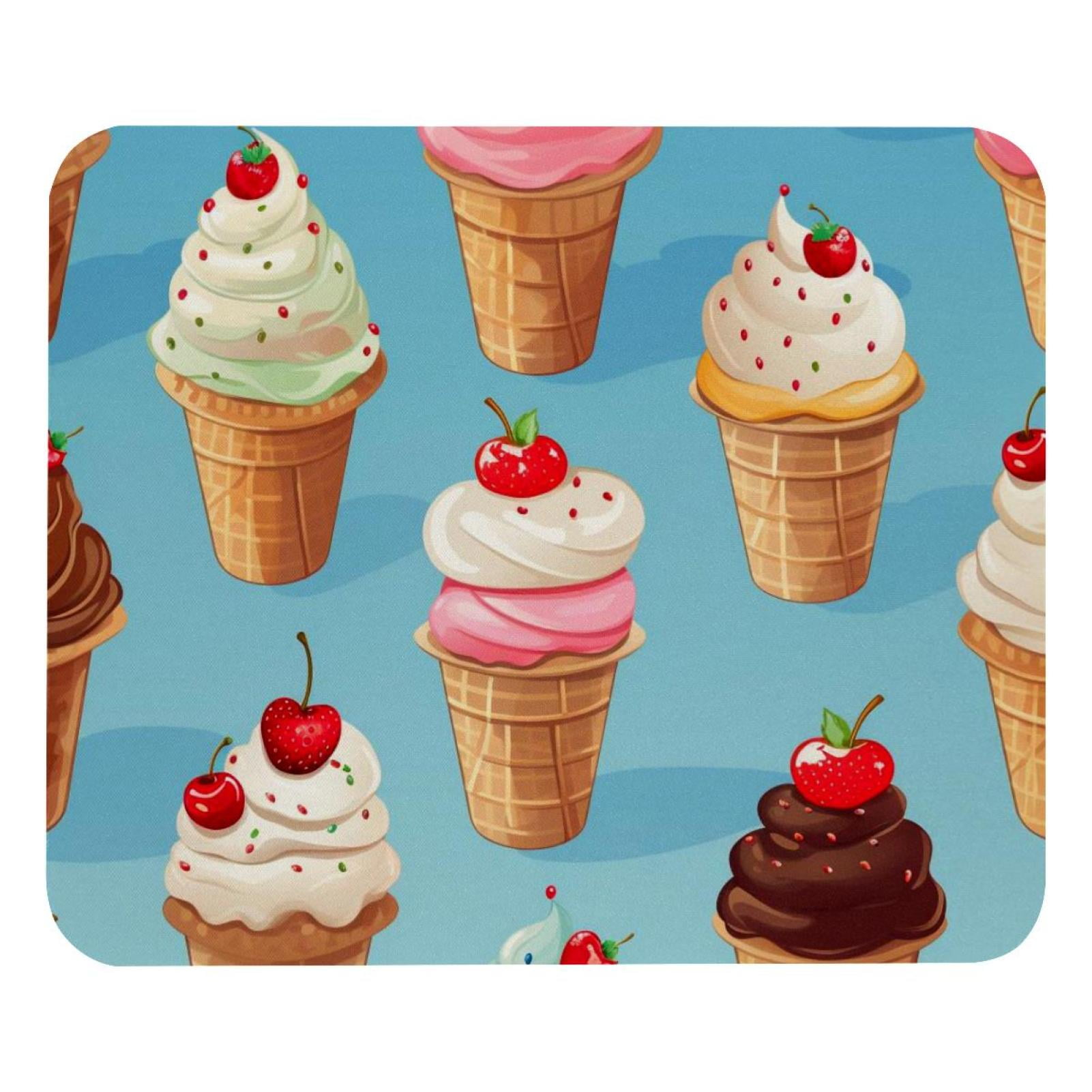 Ice Cream Mouse Pad for Laptop Wireless Mouse Home Office Travel ...