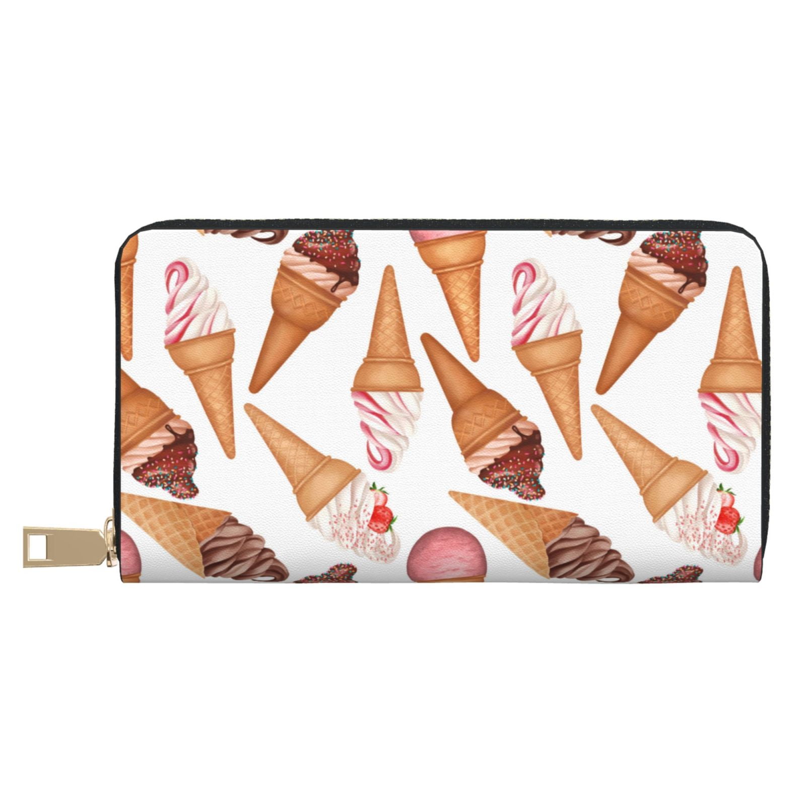 Ice Cream No.J909 Wallet Women, Leather Bifold Multi Card Wallet, Women ...