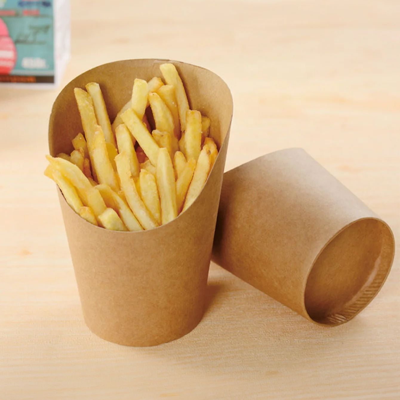 Ice Cream Paper Cup Disposable Egg Waffle Snack Box Slanted Mouth Cup ...