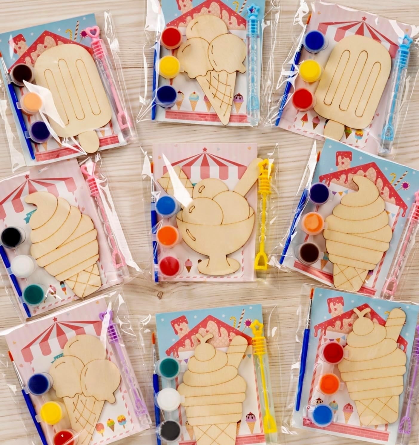 GEECOZYLIFE Ice Cream Party Favors for Kids, 12-Piece Ice Cream Craft ...