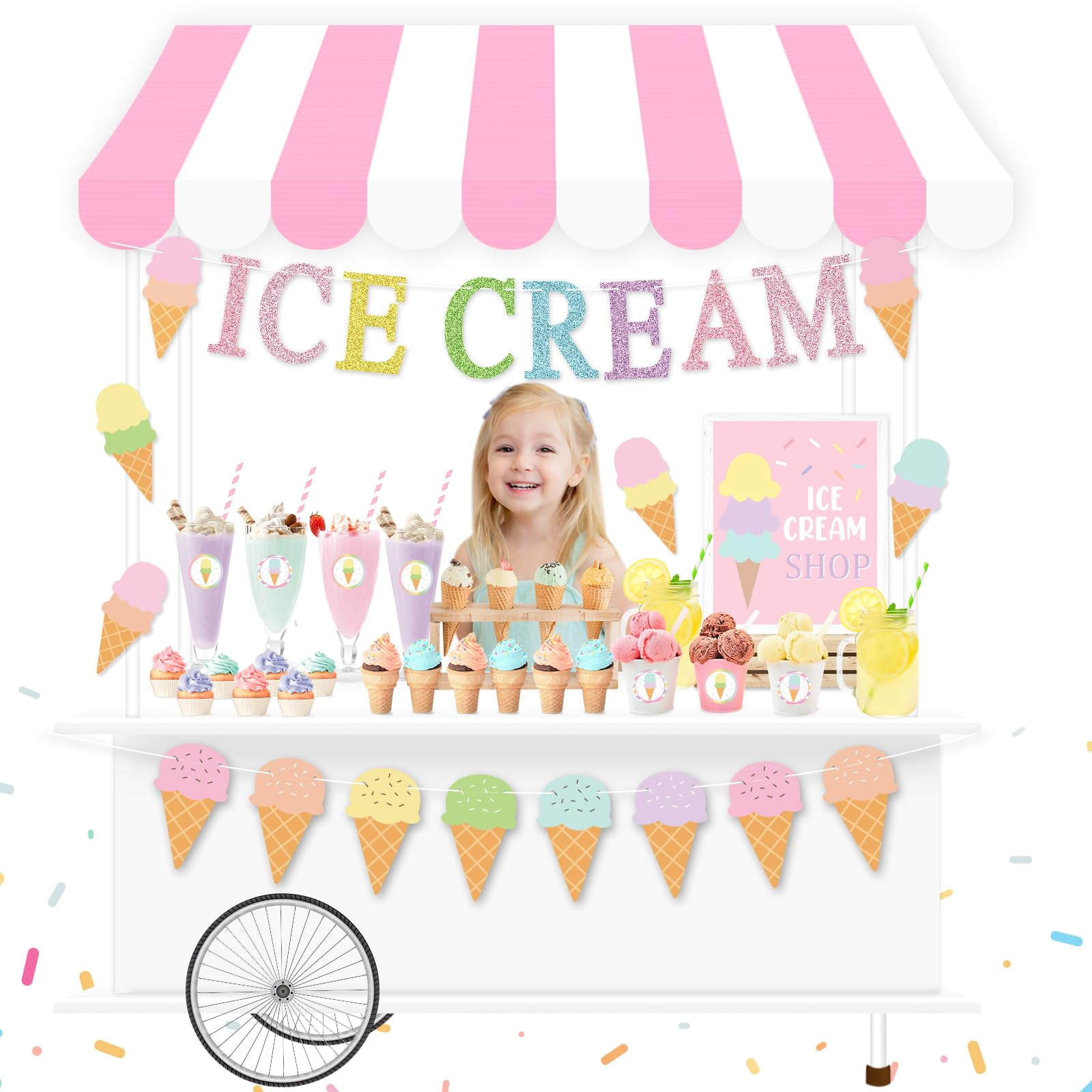 Ice Cream Party Stand RRF12 Decor Kit - Summer Sundae Kids Playstand ...