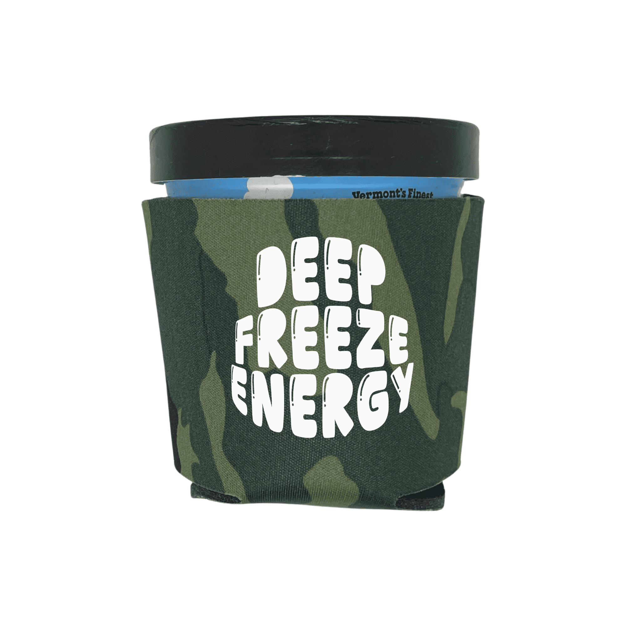 Ice Cream Pint Cooler, Deep Freeze Energy, Ice Cream Pint Sleeve, Funny ...
