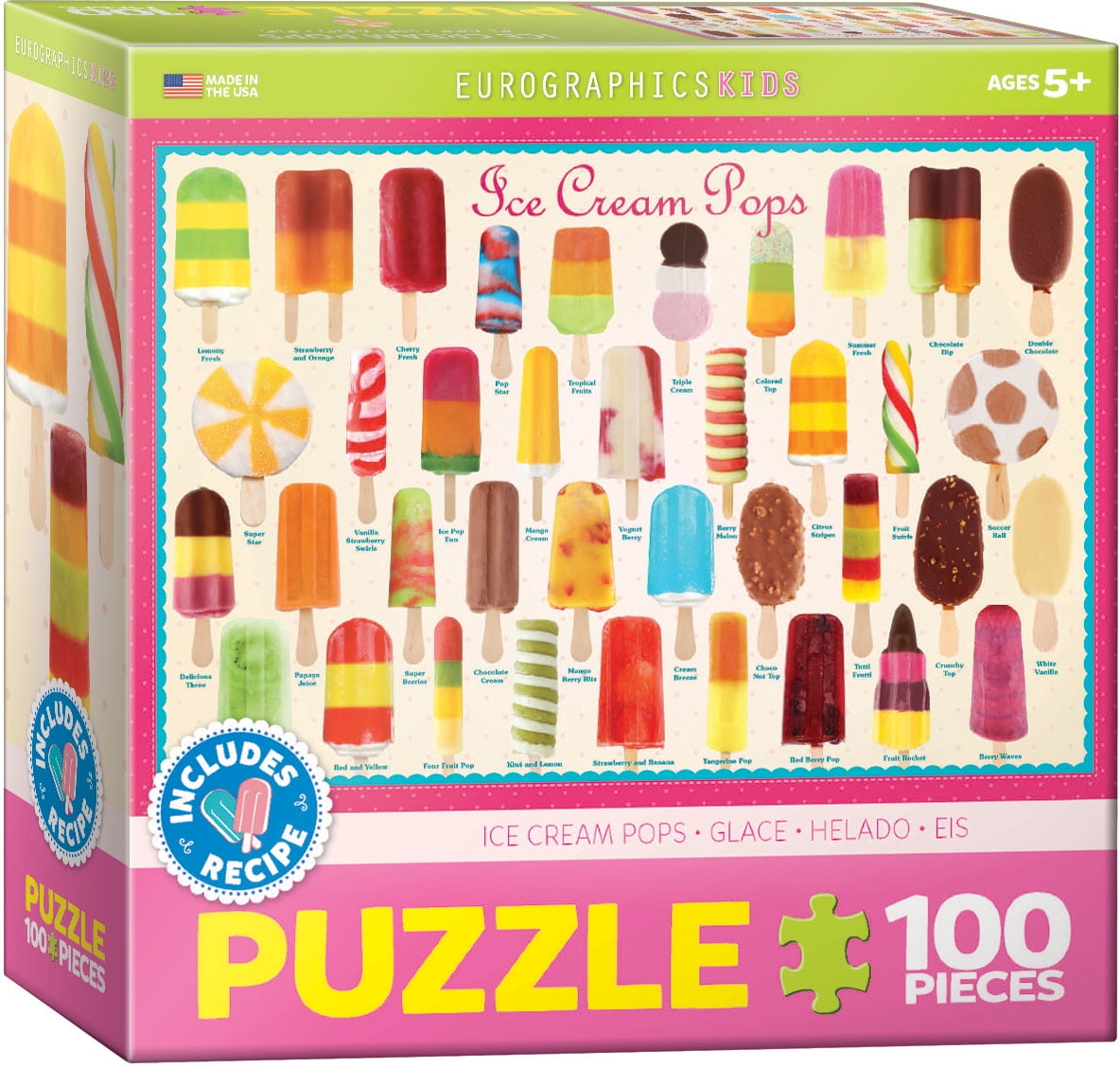 Ice Cream Pops 100-Piece Puzzle - Walmart.com
