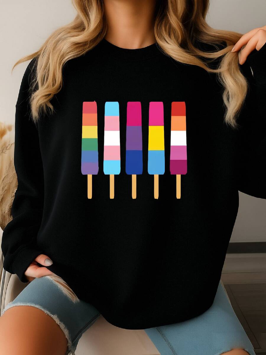Ice Cream Pride Lgbt Gay Shirt, Rainbow Ice Cream, Lesbian Sweater ...