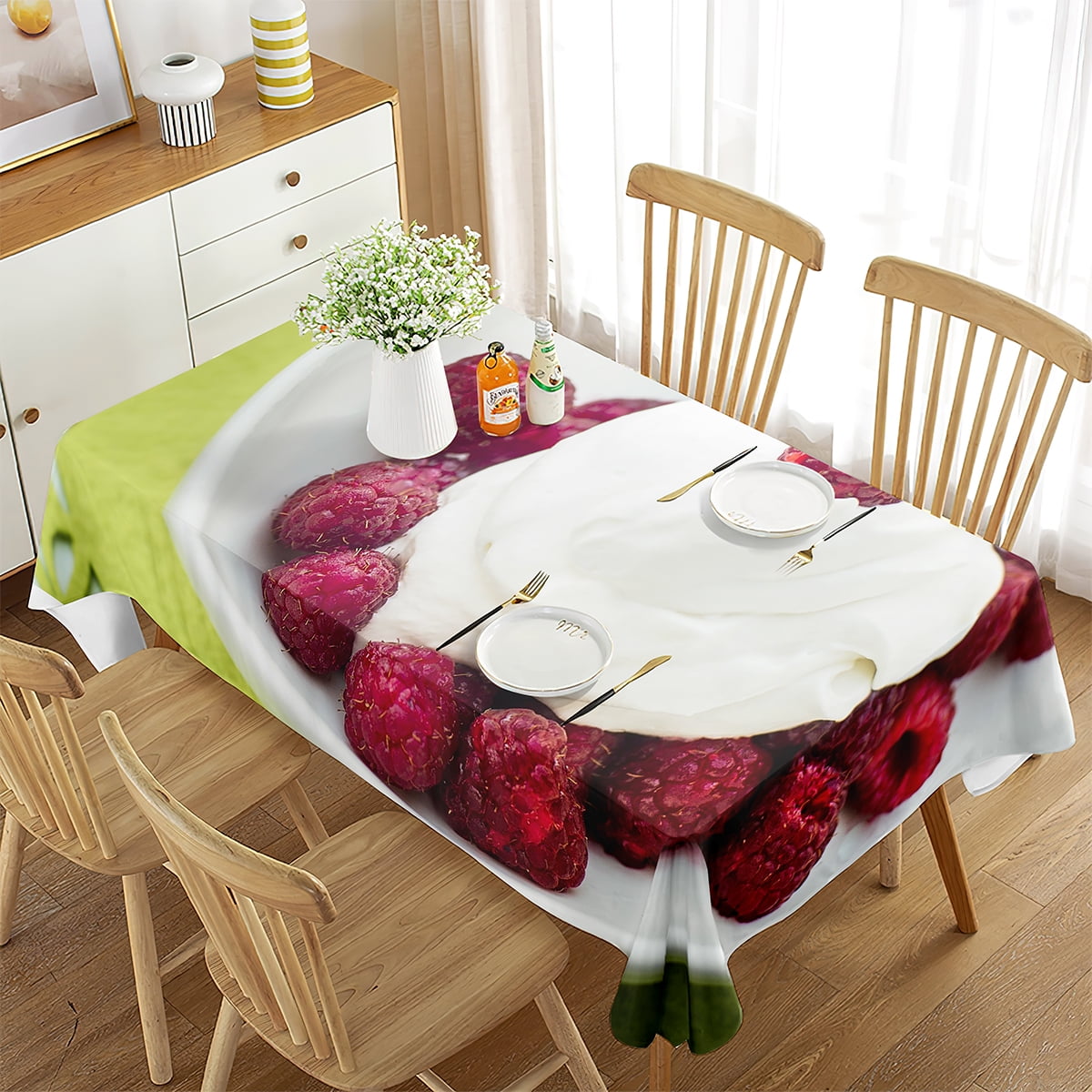 Ice Cream Rectangle Tablecloth Ice Cream Summer Beach Seaside Ice Cream ...