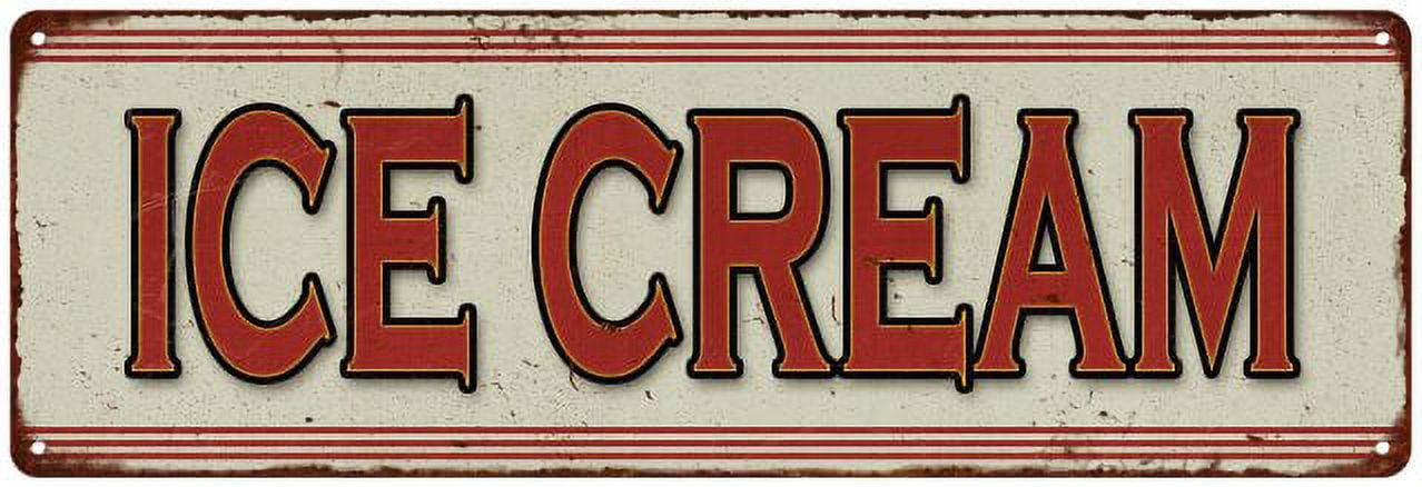 Ice Cream Restaurant Diner Food Vintage Look Metal Sign 8x24 ...