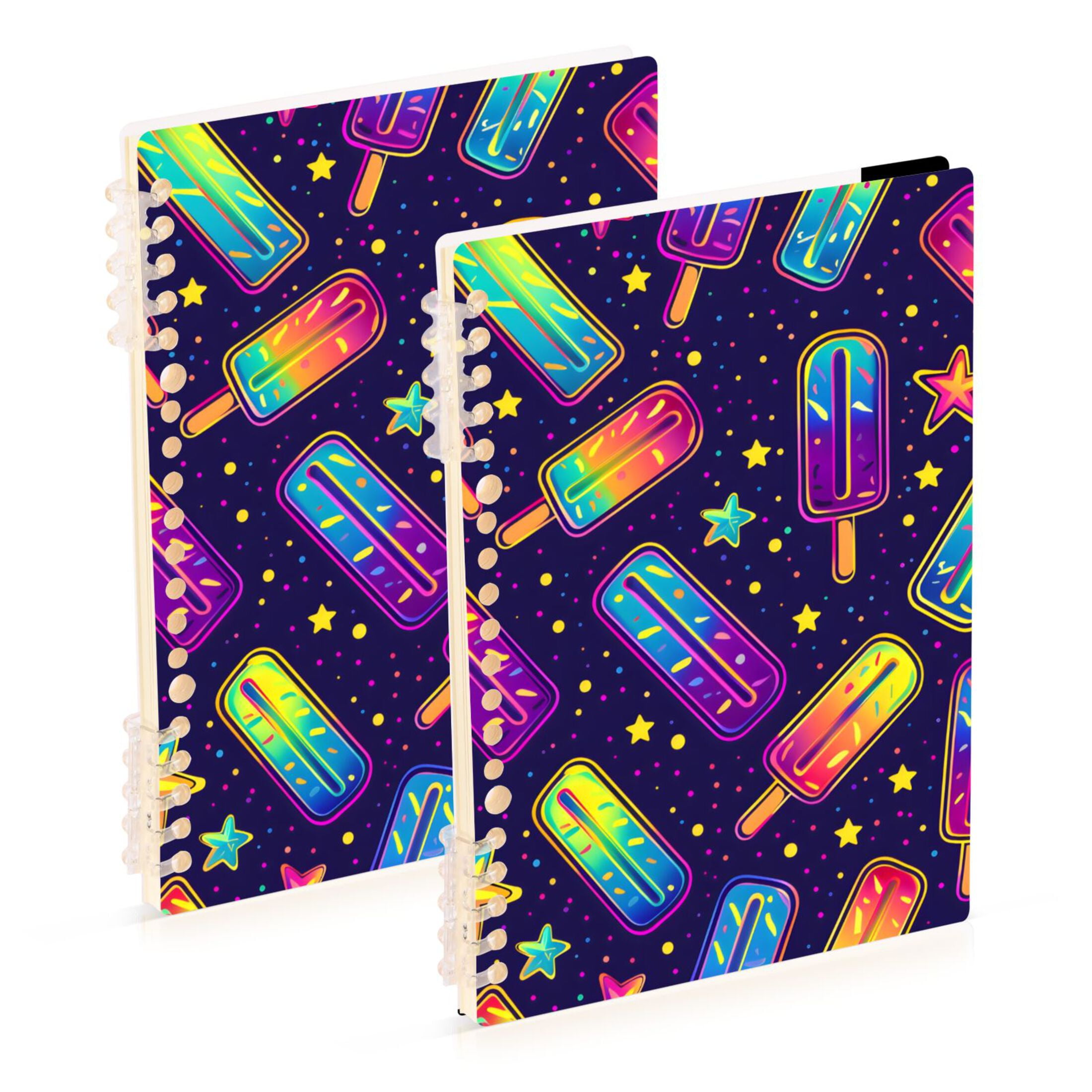 Ice Cream Ring Binder Notebook Journey Note Diary College Ruled Spiral ...