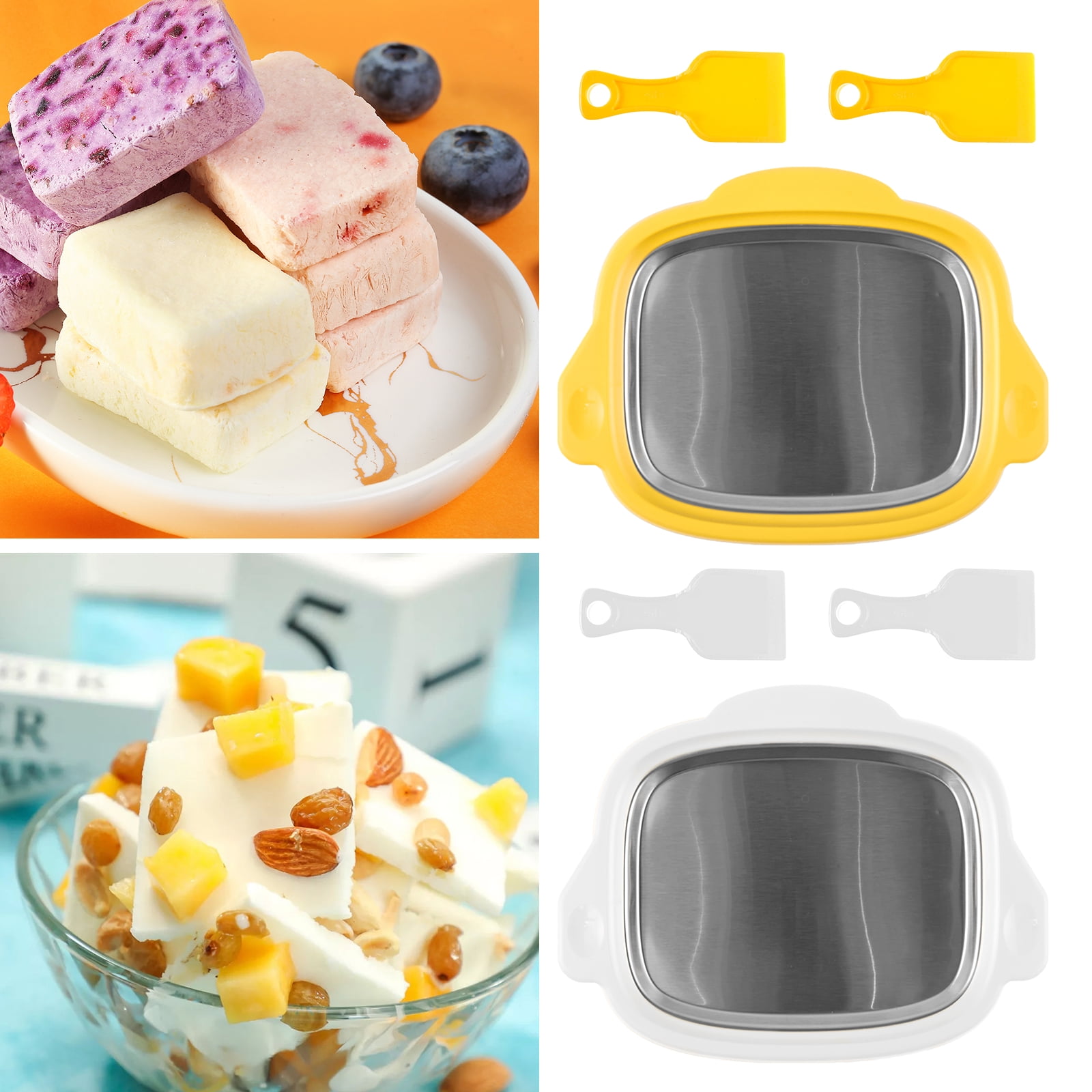 Ice Cream Roll Maker Rolled Ice Cream Machine with 2 Spatulas,Sweet ...