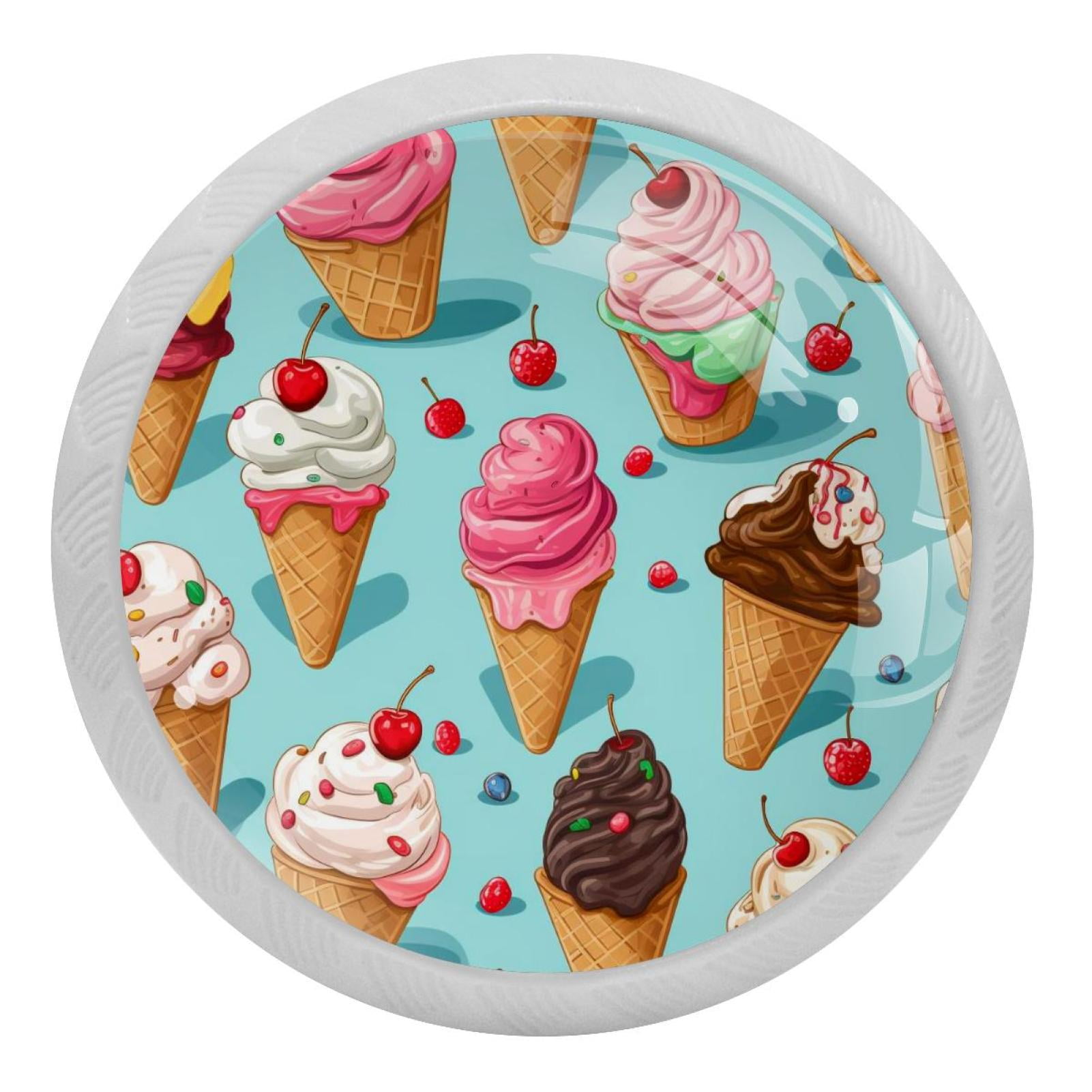 Ice Cream Round Glow-in-the-Dark Cabinet Knobs: Fluorescent Drawer ...