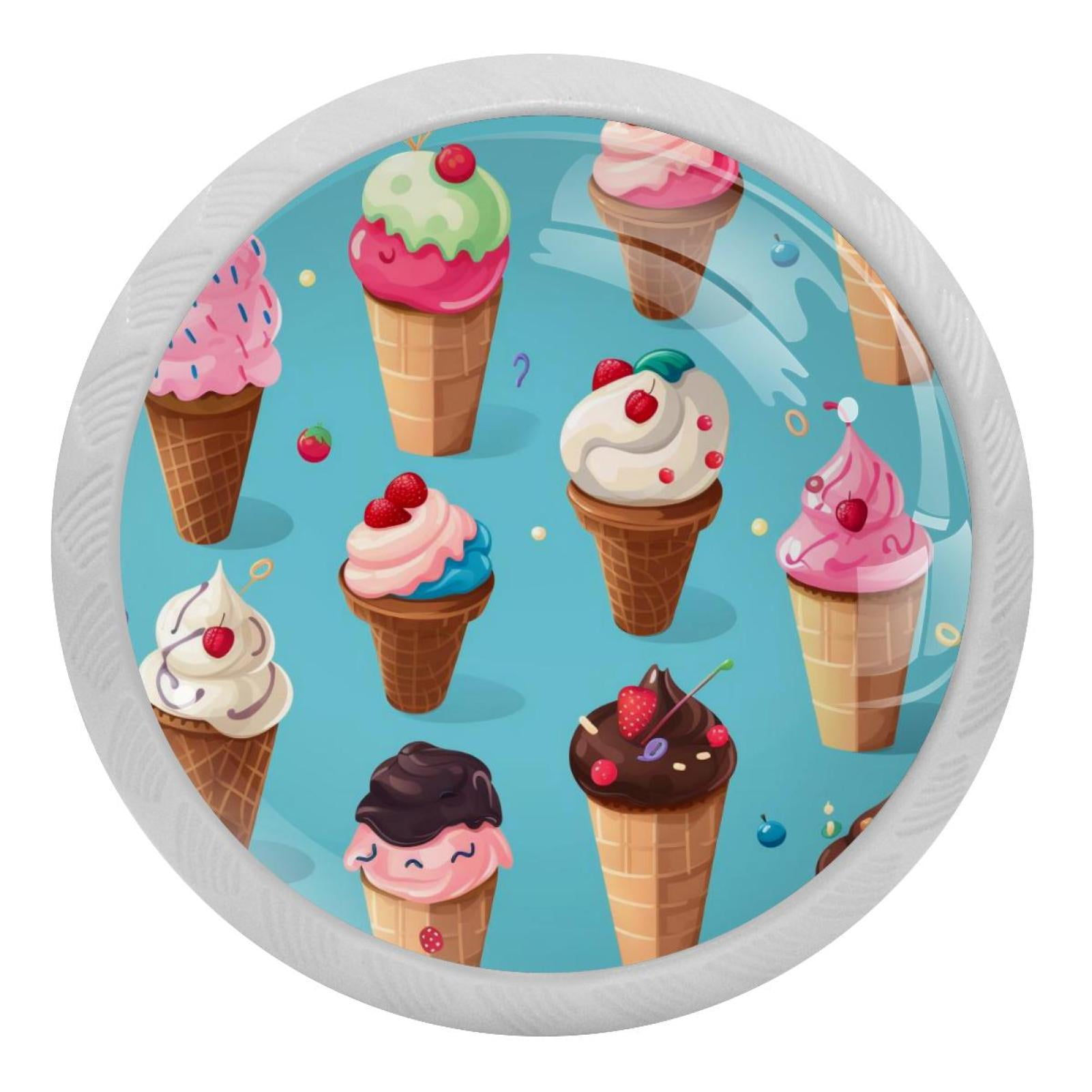 Ice Cream Round Glow-in-the-Dark Cabinet Knobs: Fluorescent Drawer ...