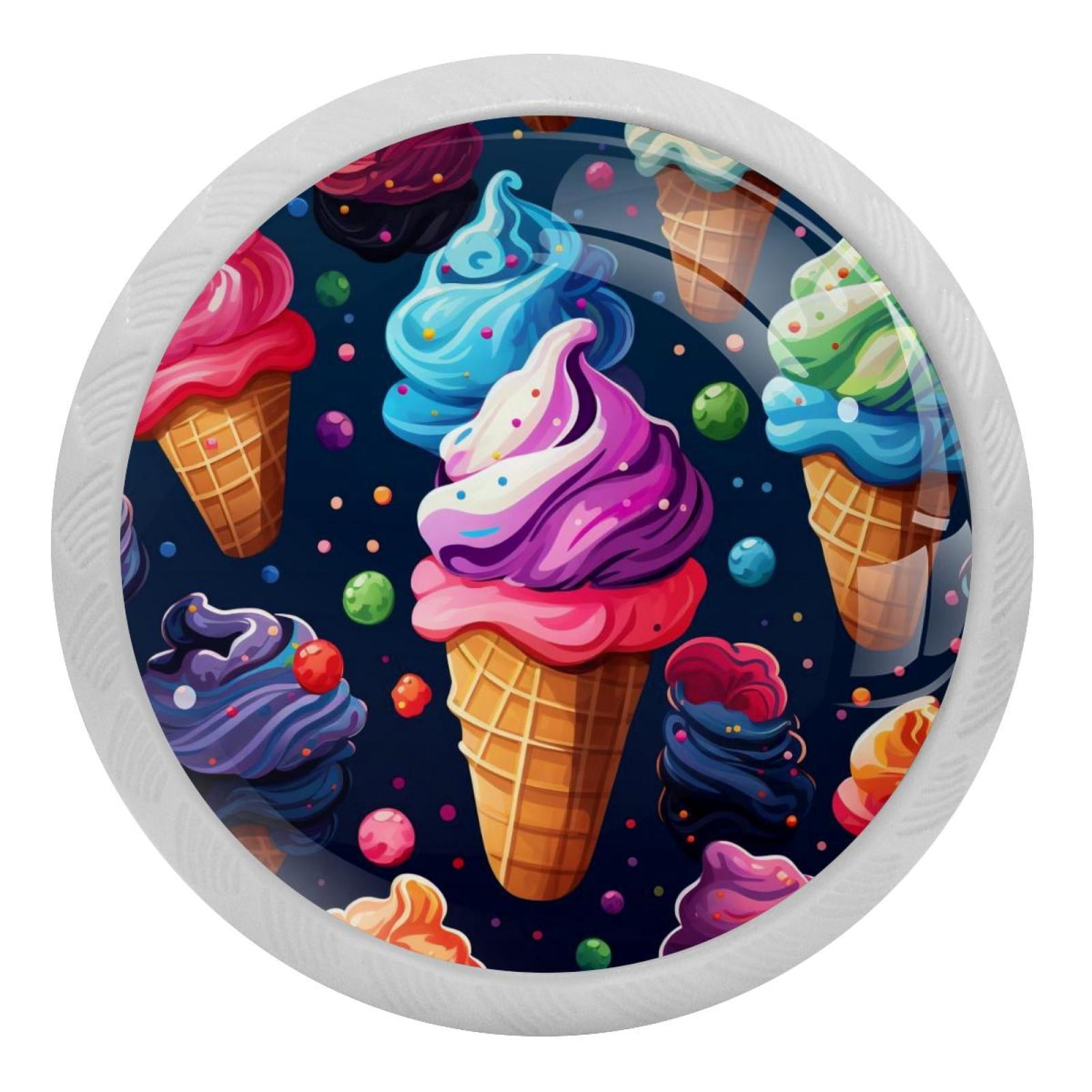 Ice Cream Round Glow-in-the-Dark Fluorescent Cabinet and Dresser Knobs ...