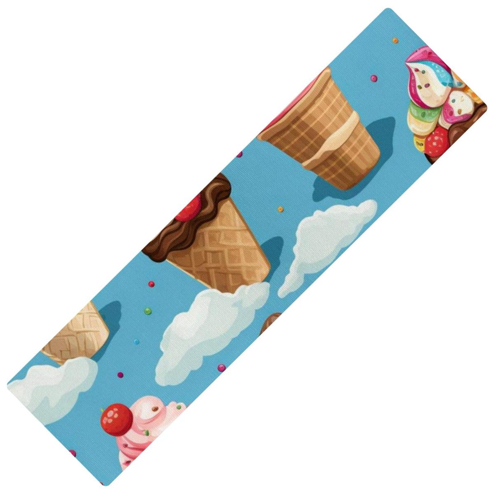 Ice Cream Rubber Mats Kitchen Rugs Kitchen Runner, Rectangular 15.7"x59 ...