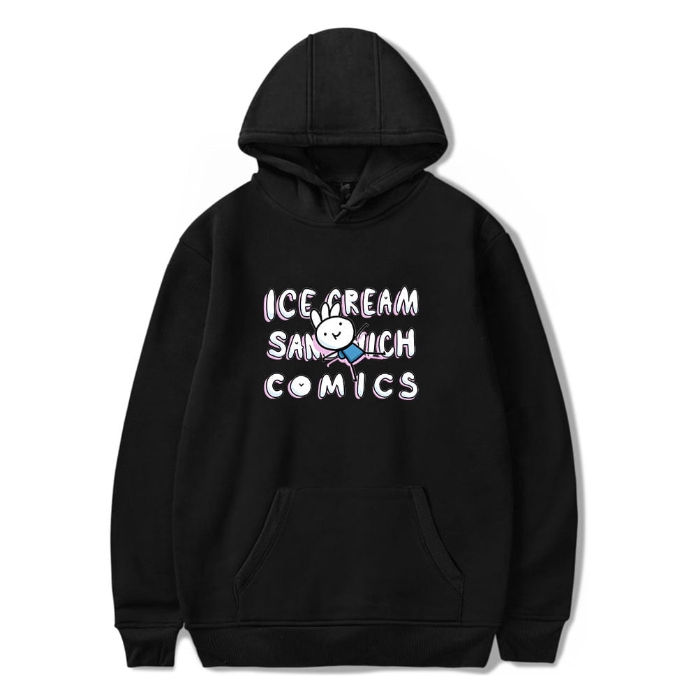 Ice Cream Sandwich Merch Hoodie Comic Cute Logo Hoodies Long Sleeve ...