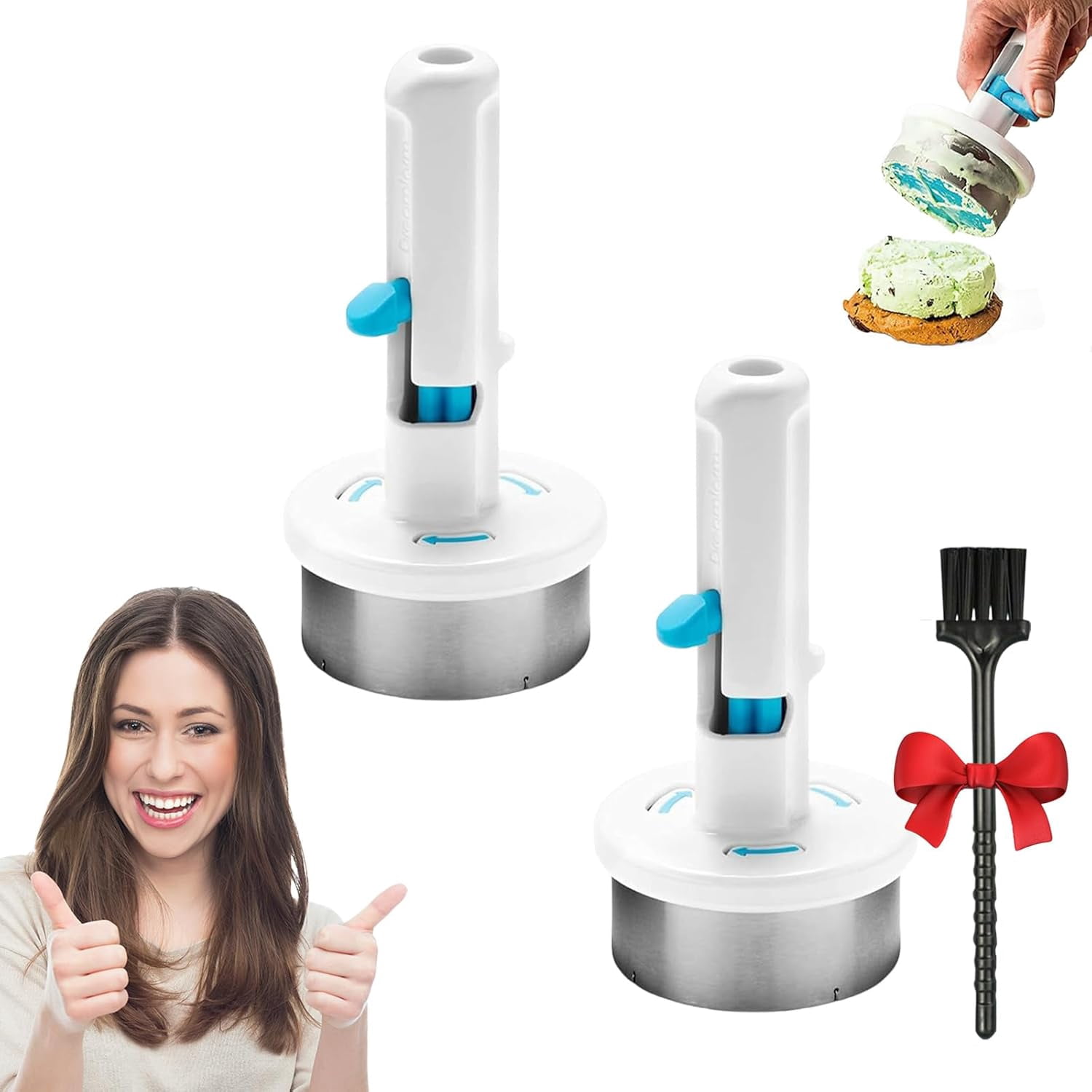 Ice Cream Sandwich Scoop, Easy Release Sandwich Cookie Scoops for ...