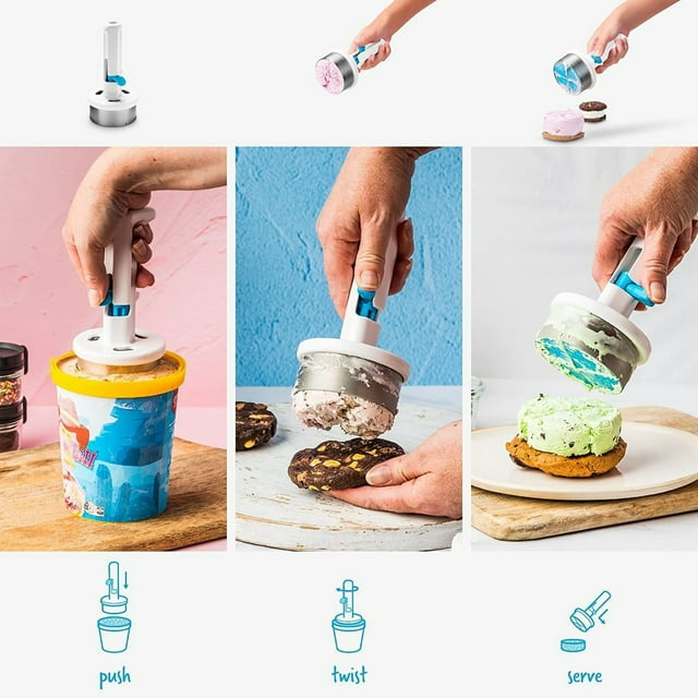 Ice Cream Sandwich Tool,Half Cup Stainless Steel Cookie Ice Cream ...