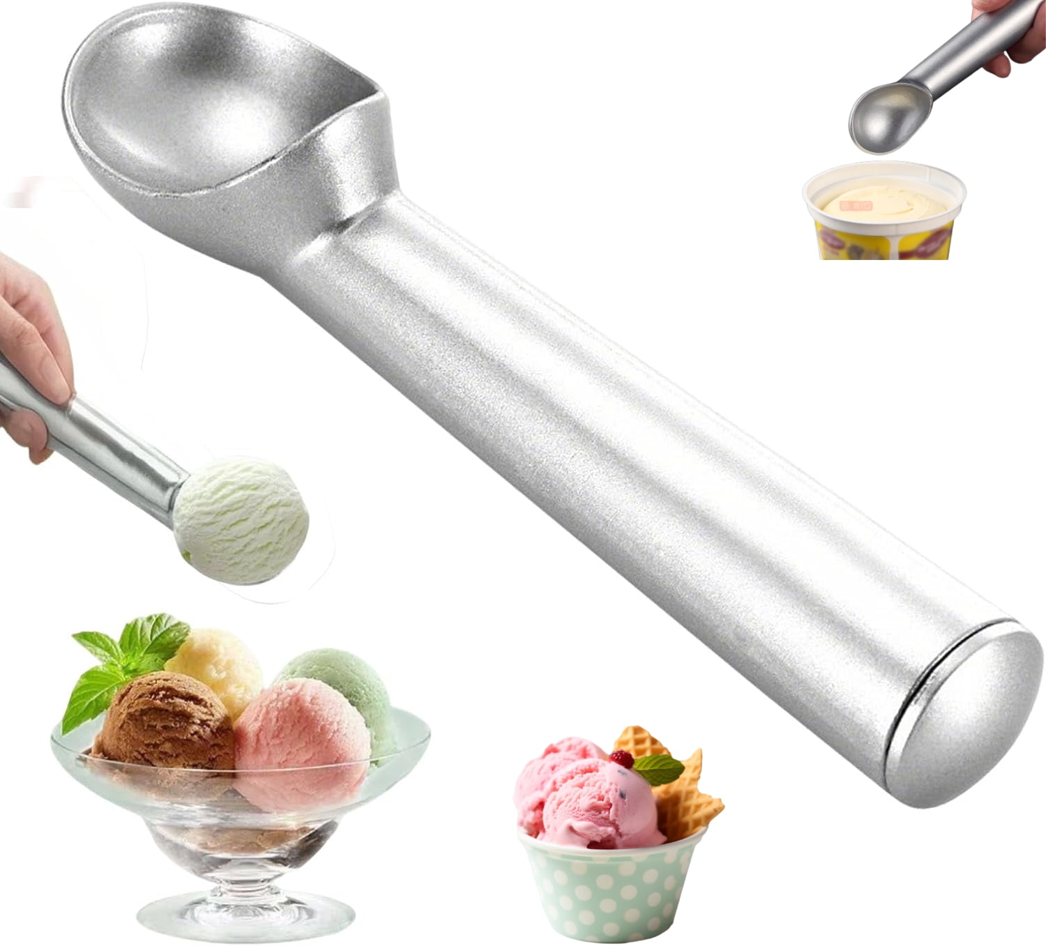 Ice Cream Scoop, 2025 New Heavy Duty Scooper, Nonstick Aluminum Gelato ...