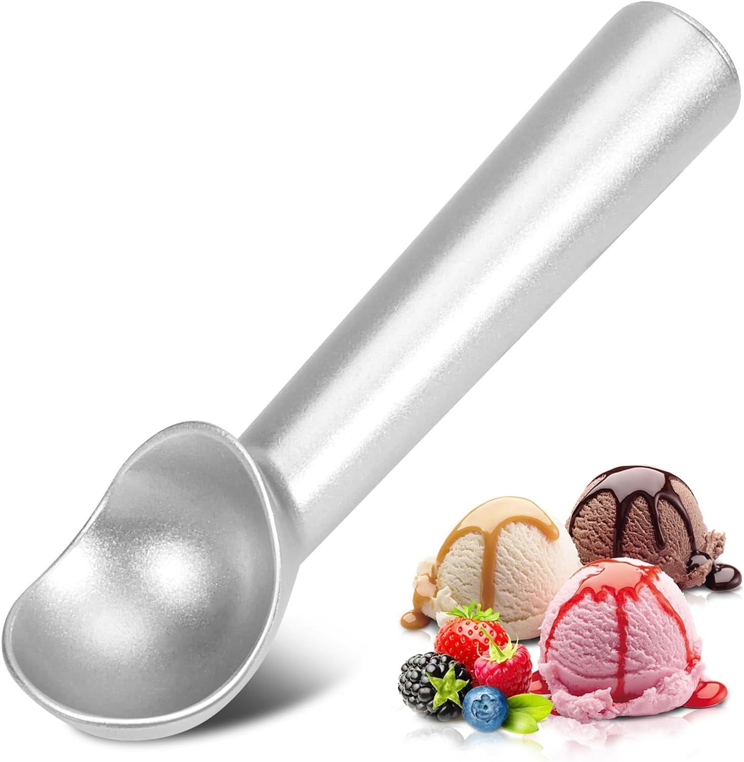 Ice Cream Scoop,7 Inches Nonstick Anti-Freeze One Piece Aluminum ...