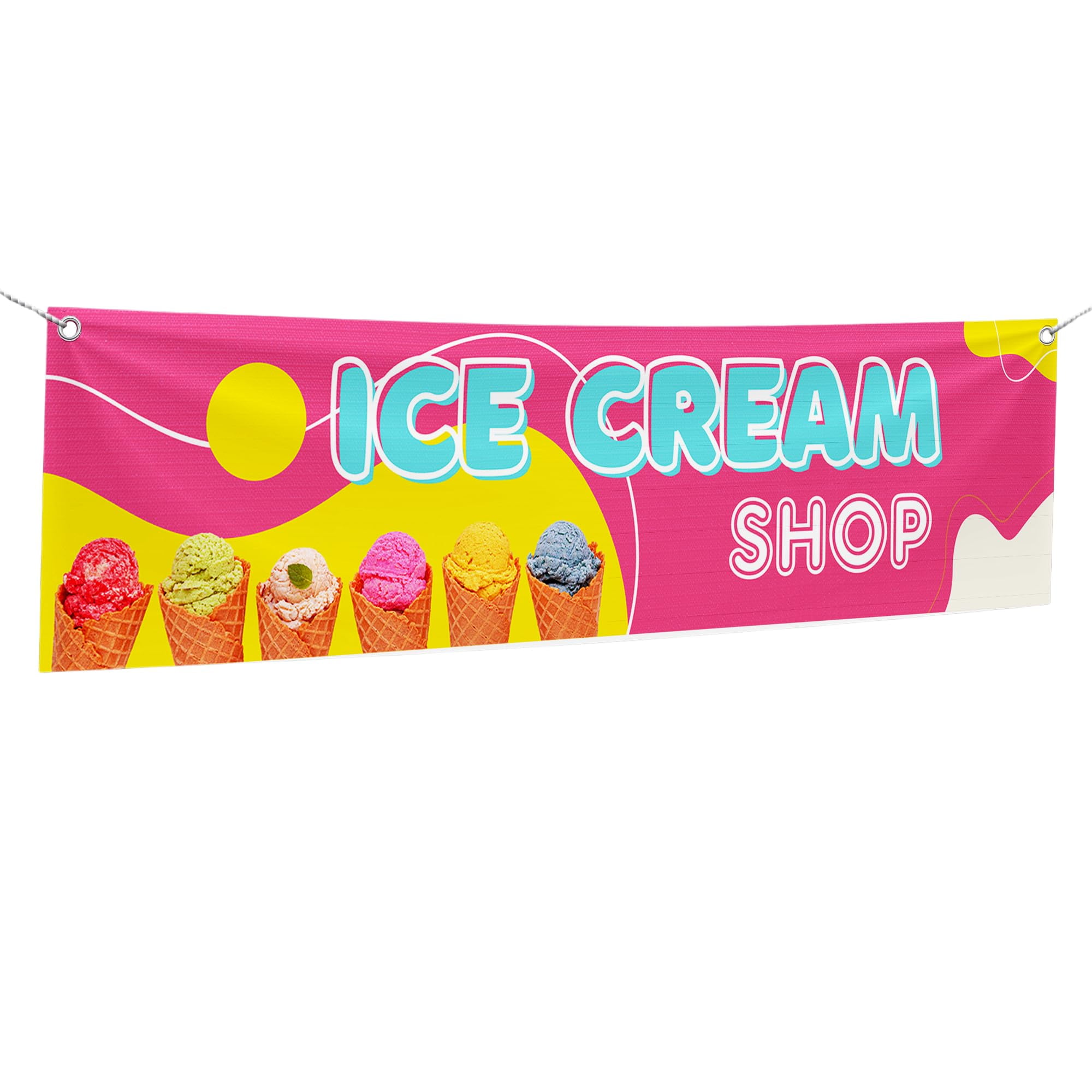 Ice Cream Shop Large Banners and Signs for Outdoor by DreamController ...