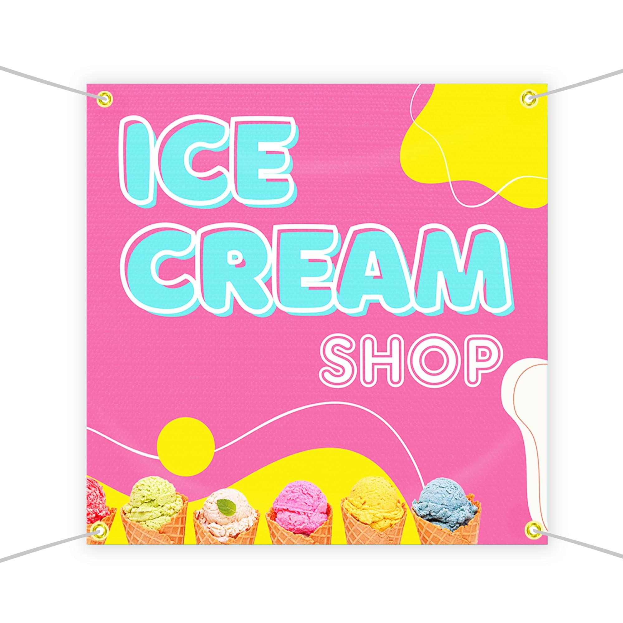 Ice Cream Shop Large Banners and Signs for Outdoor by DreamController ...