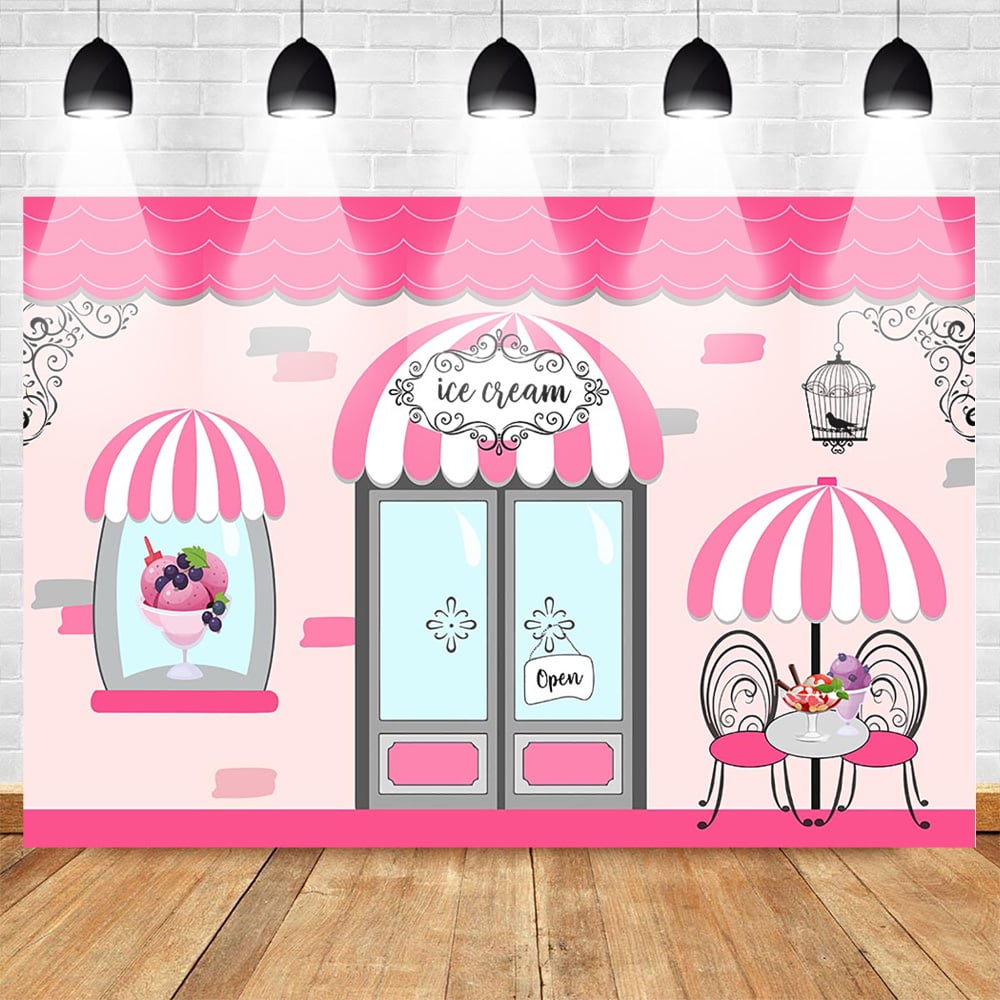 Ice Cream Shop Poster Sweet Style Birthday Candy Bar Photography ...