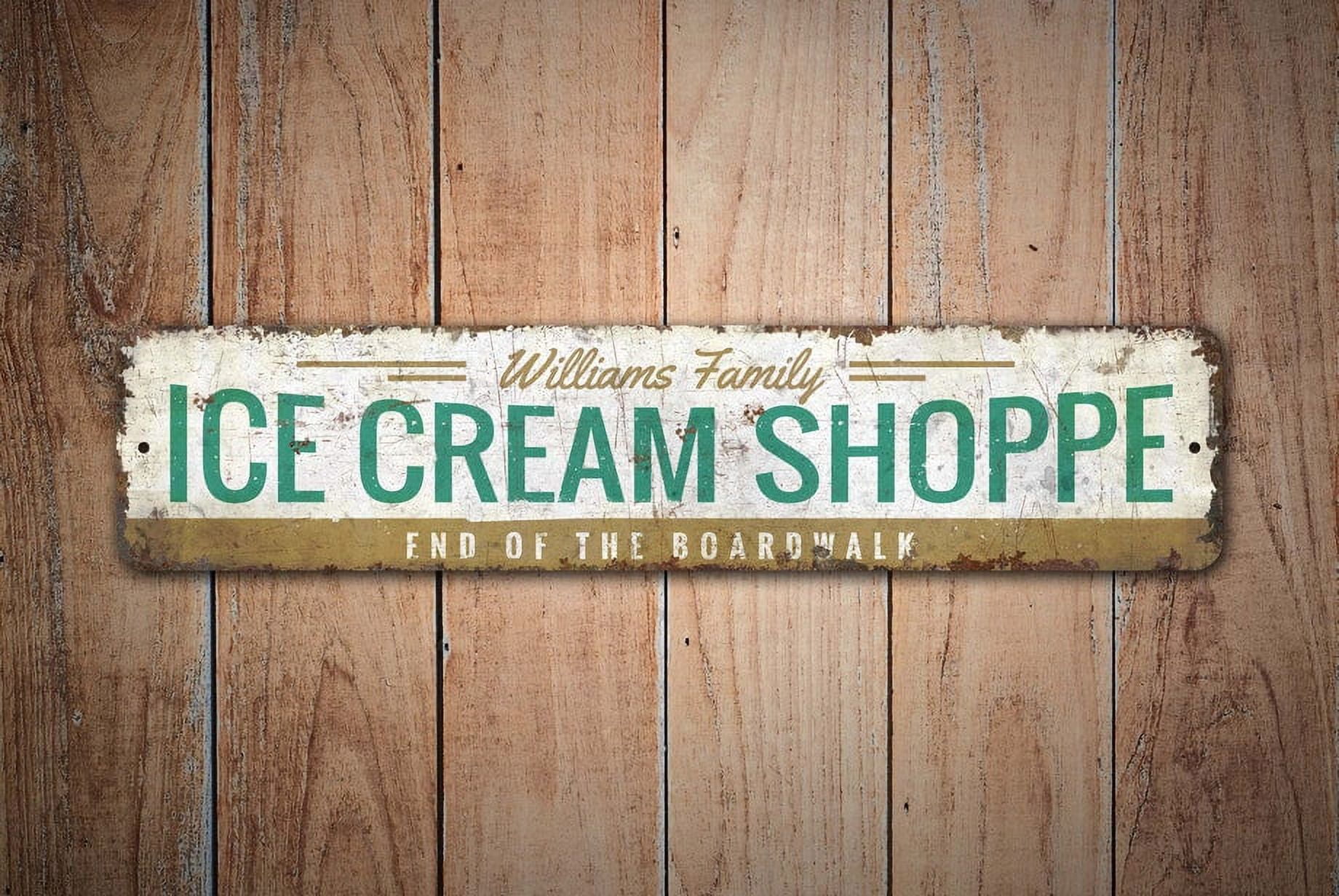 Ice Cream Shoppe Sign Ice Cream Shoppe Vintage Style Sign Ice Cream ...