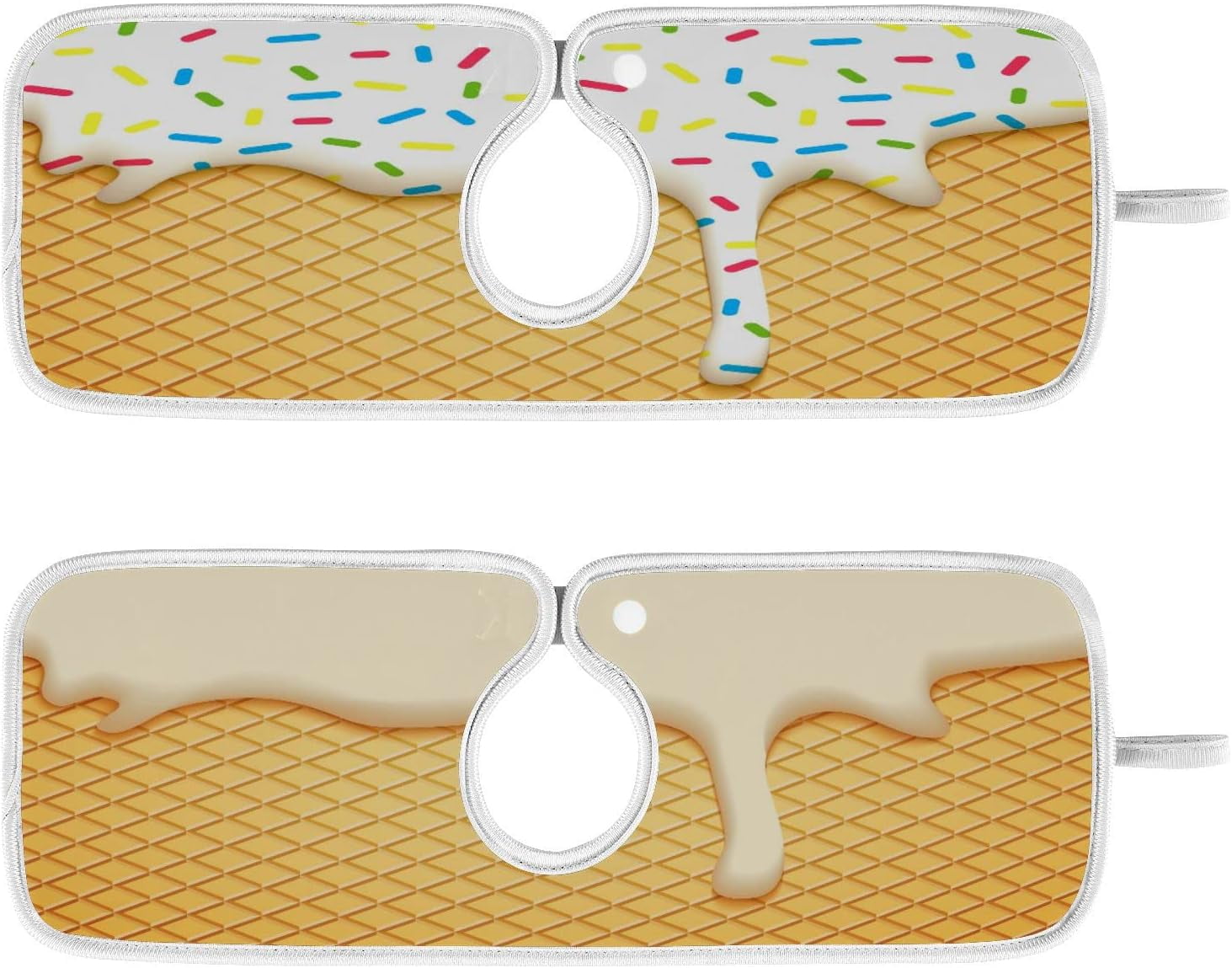 Ice Cream Sink Faucet Mat for Kitchen,Sink Splash Guard Behind Faucet ...