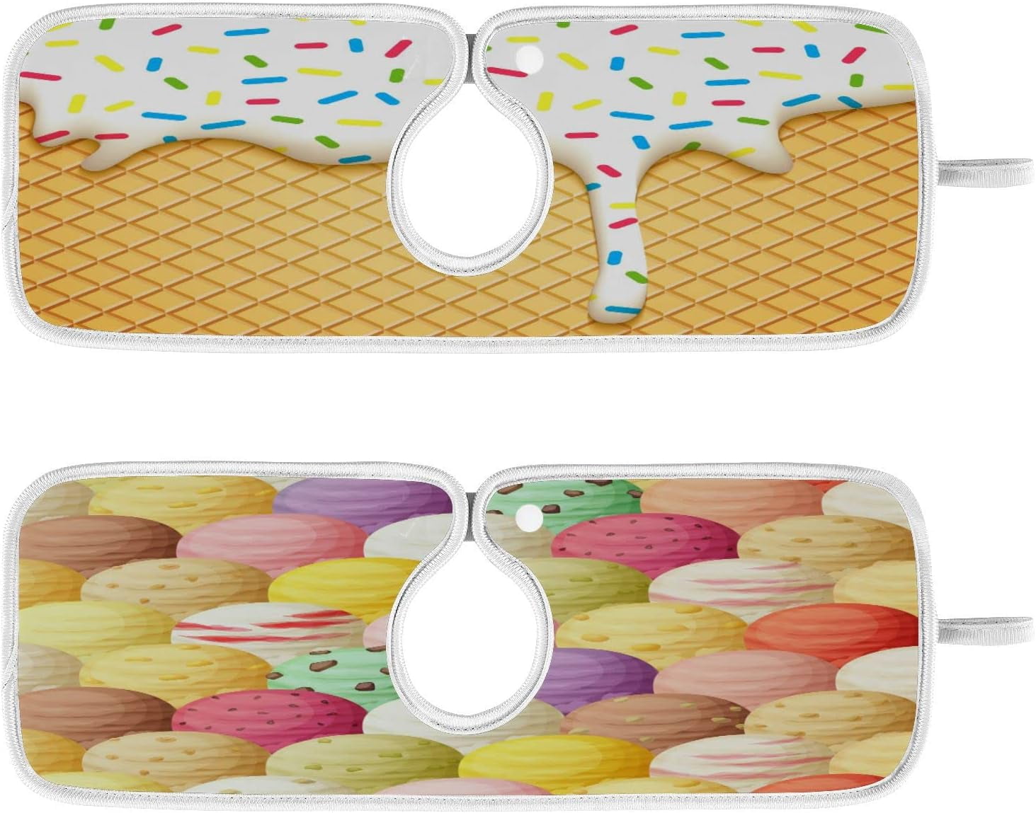 Ice Cream Sink Faucet Mat for Kitchen,Sink Splash Guard Behind Faucet ...