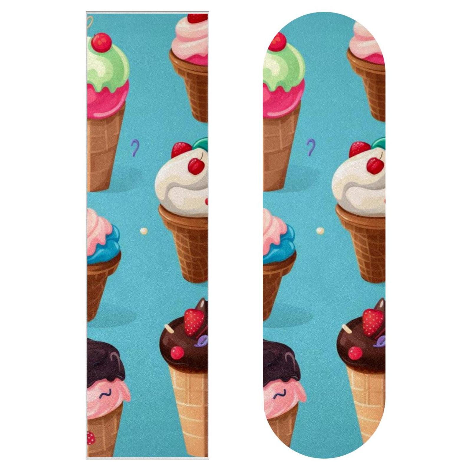 Ice Cream Skateboard Stickers Pack of Two Emery PVC Back 8.8x32.6in/22 ...