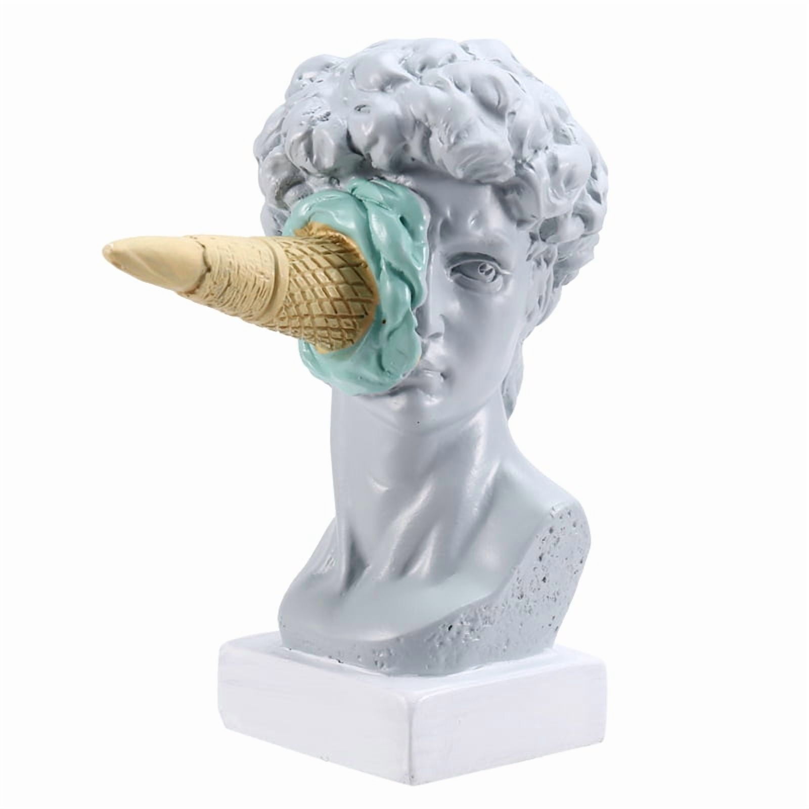 Ice Cream Smashing David Statue European Modern Simple David Head Bust ...
