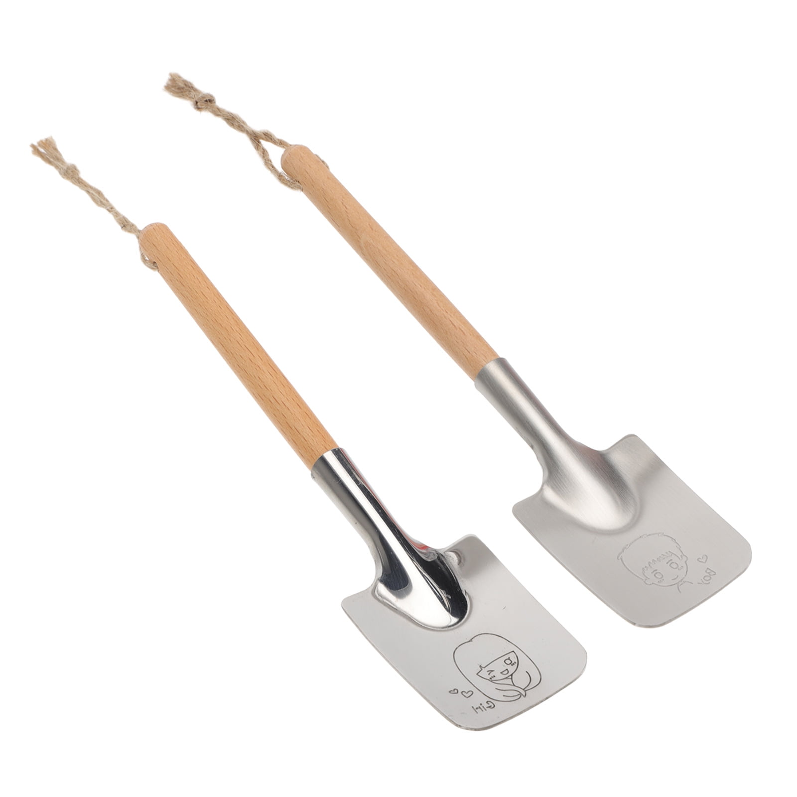 Ice Cream Spoon Smooth Surface Dessert Spade Shape Tiny Spoons for ...