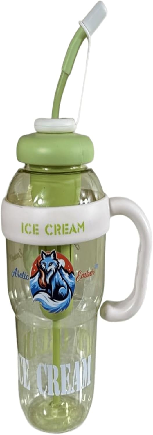 Ice Cream Sport Water Bottle Set, 40.5 oz, BPA-Free Plastic, Built-in ...