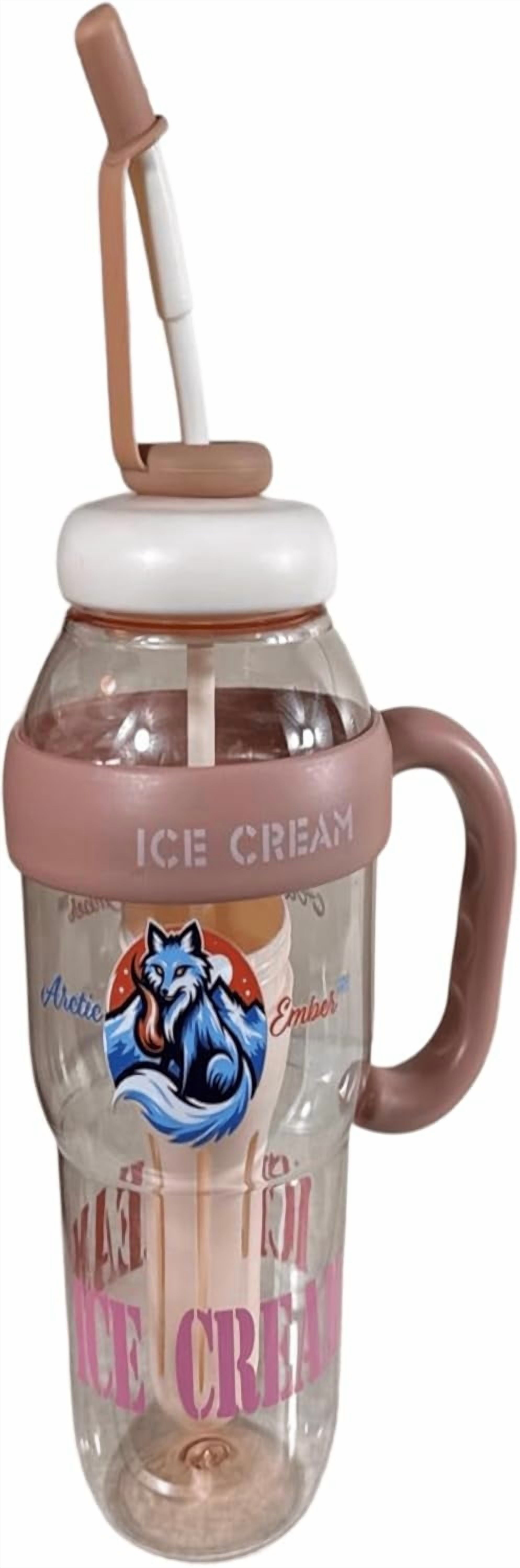 Ice Cream Sport Water Bottle Set, 40.5 oz, BPA-Free Plastic, Built-in ...