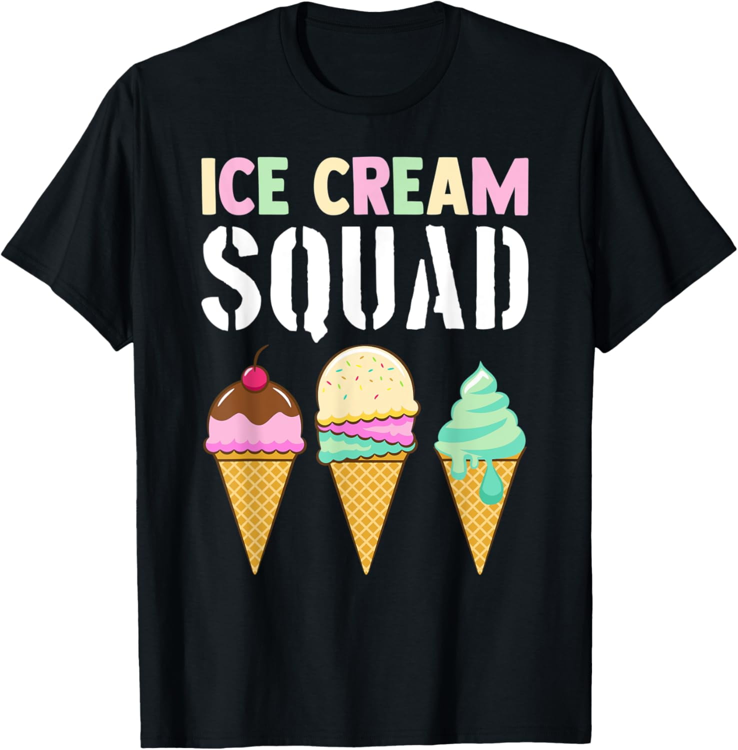 Ice Cream Squad Funny Summer Team Of Ice Cream Quotes T-Shirt - Walmart.com