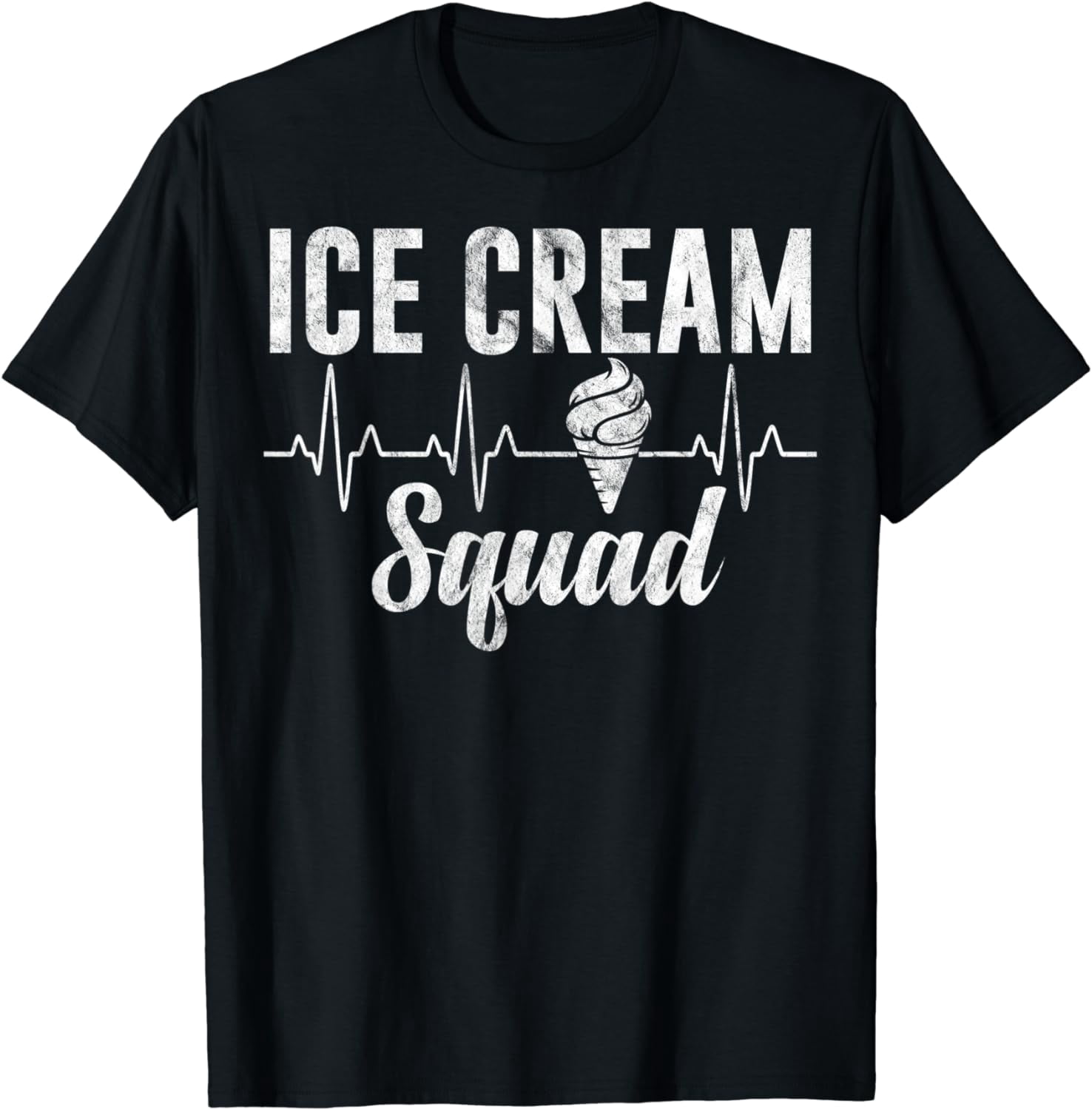 Ice Cream Squad Ice Cream Cone Lovers for Summer Heartbeat T-Shirt ...