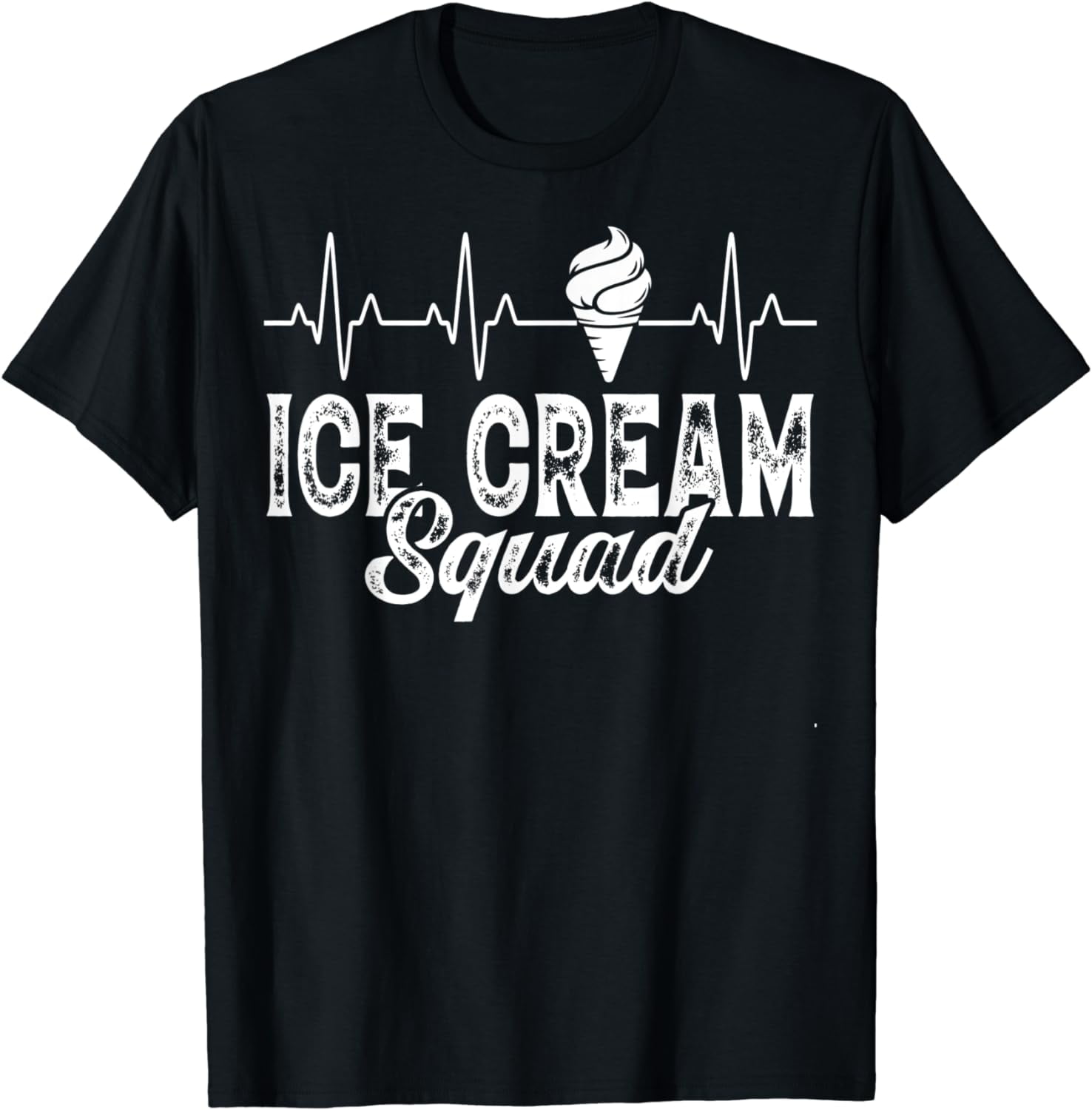 Ice Cream Squad Ice Cream Cone Lovers for Summer Heartbeat T-Shirt ...