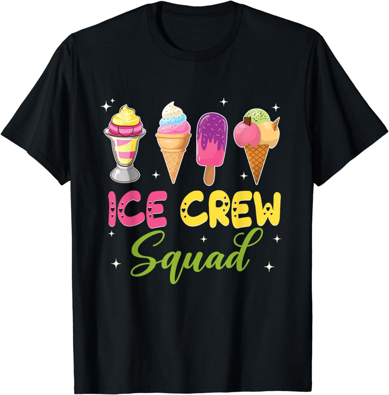 Ice Cream Squad Summer Lover Popsicle Sweet Tooth Sprinkle T-Shirt ...