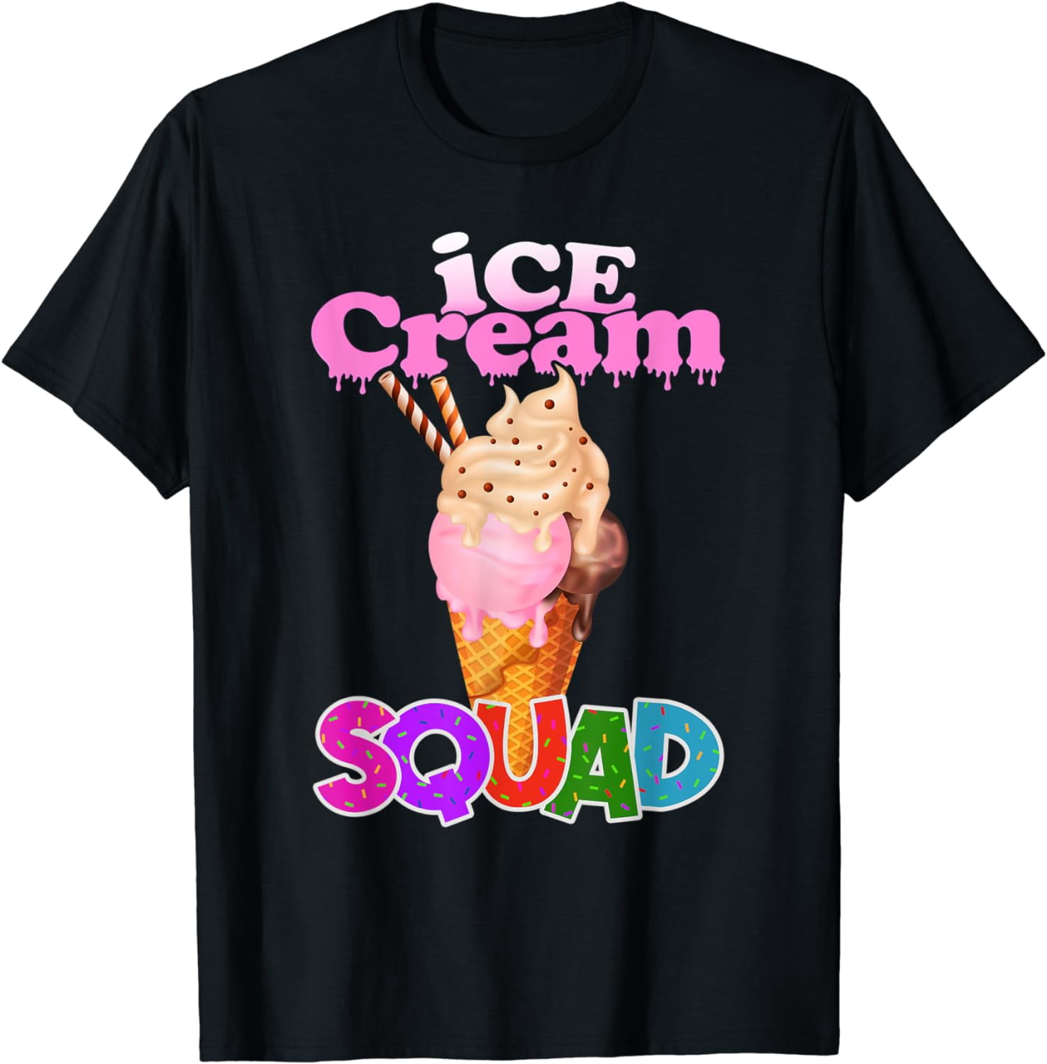 Ice Cream Squad funny Ice Cream Cone Lovers T-Shirt - Walmart.com