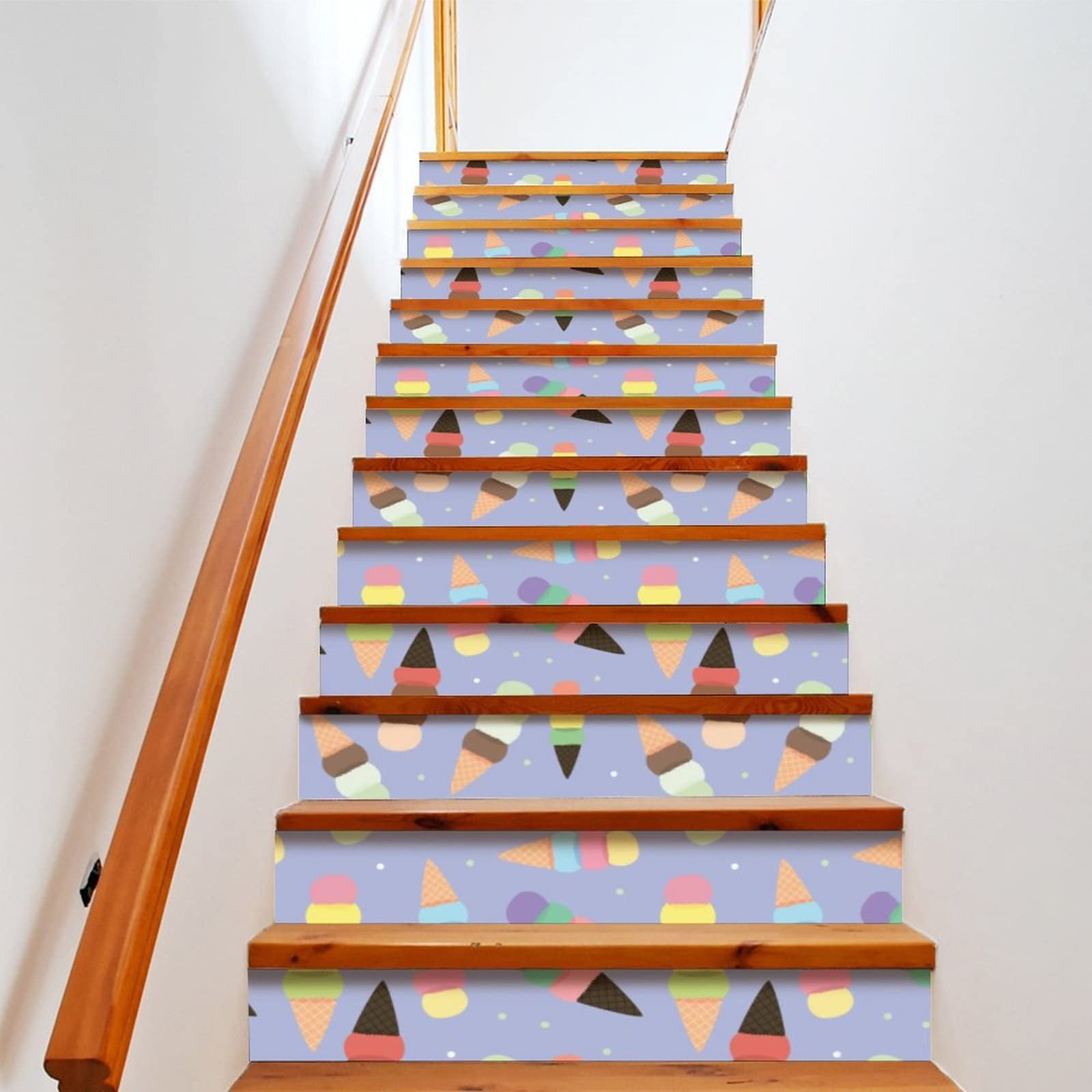 Ice Cream Stair Stickers Summer Dessert Stairway Decals Removable ...