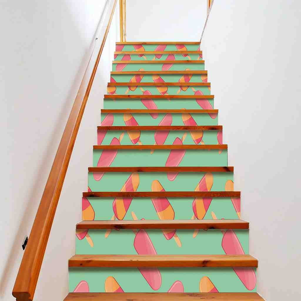 Ice Cream Stair Stickers Summer Dessert Stairway Decals Removable ...