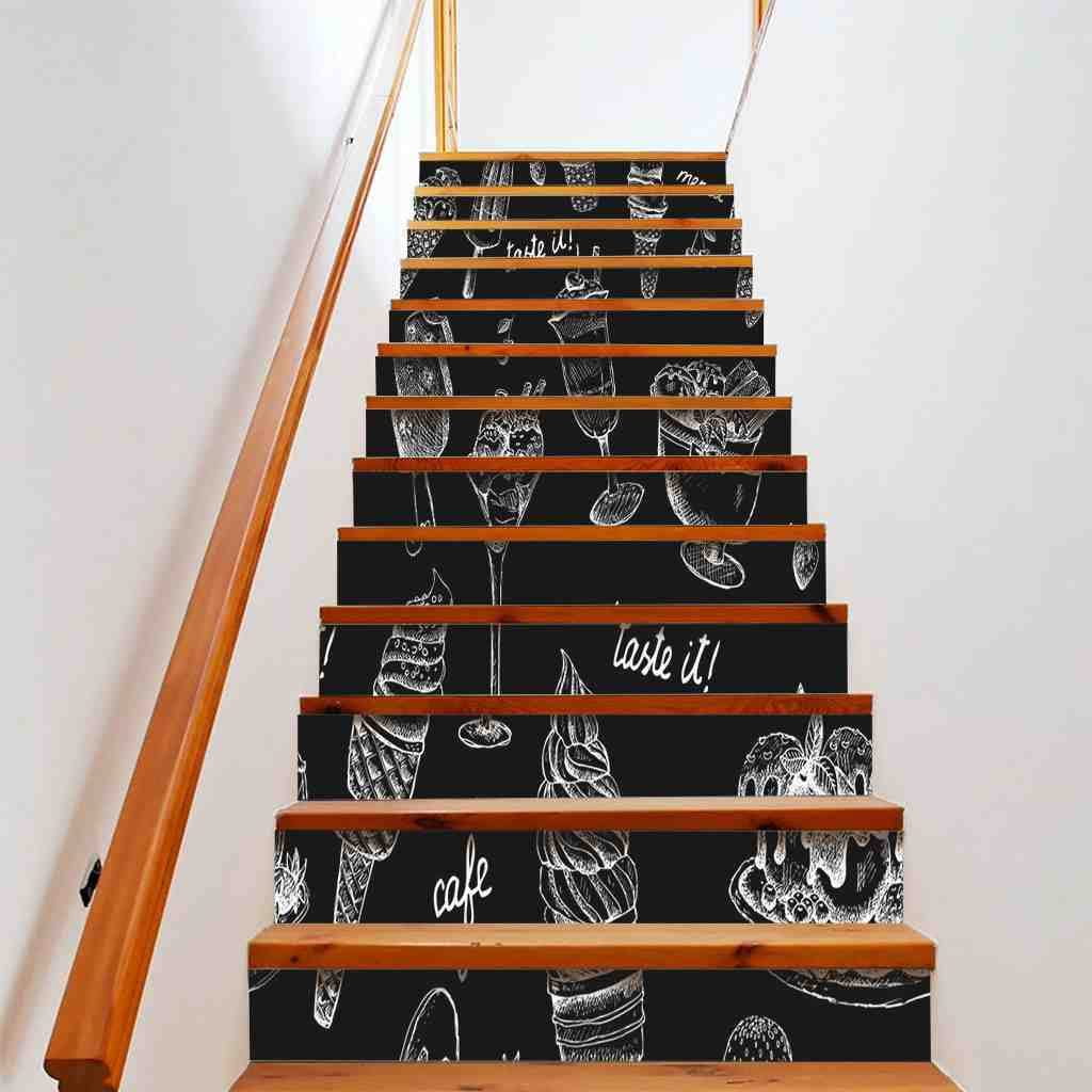 Ice Cream Stair Stickers Summer Dessert Stairway Decals Removable ...