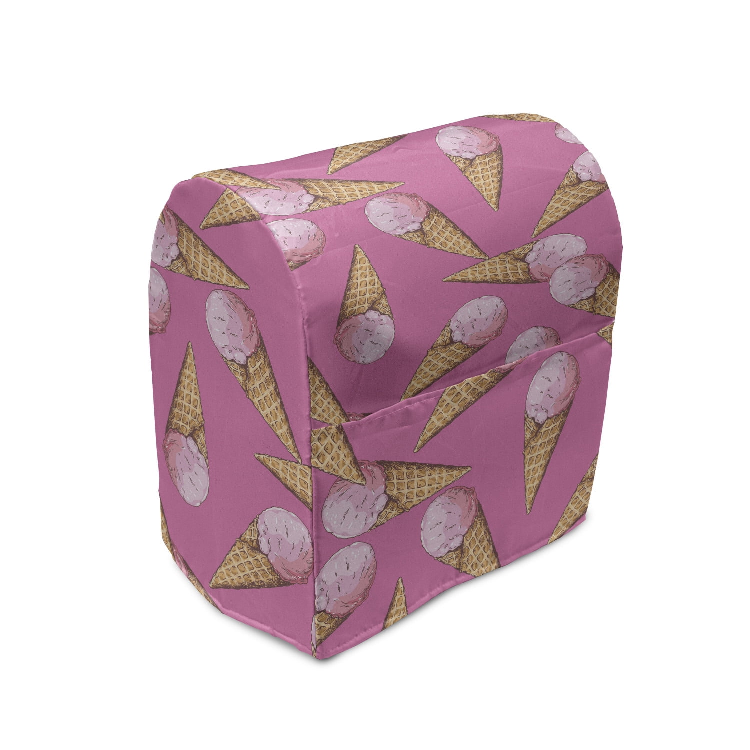 Ice Cream Stand Mixer Cover, Summer Desserts in Pinkish Tones Waffle ...