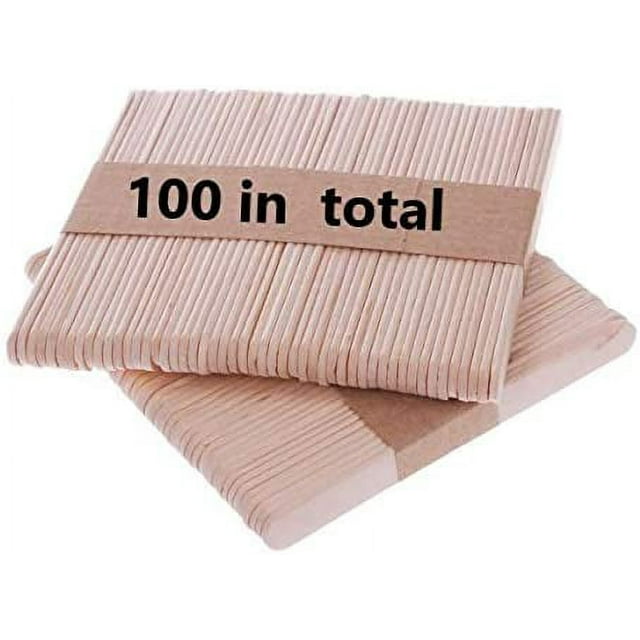 Ice Cream Stick,100 Pack Giant Lollipop Sticks,Natural Wooden Ice Cream ...