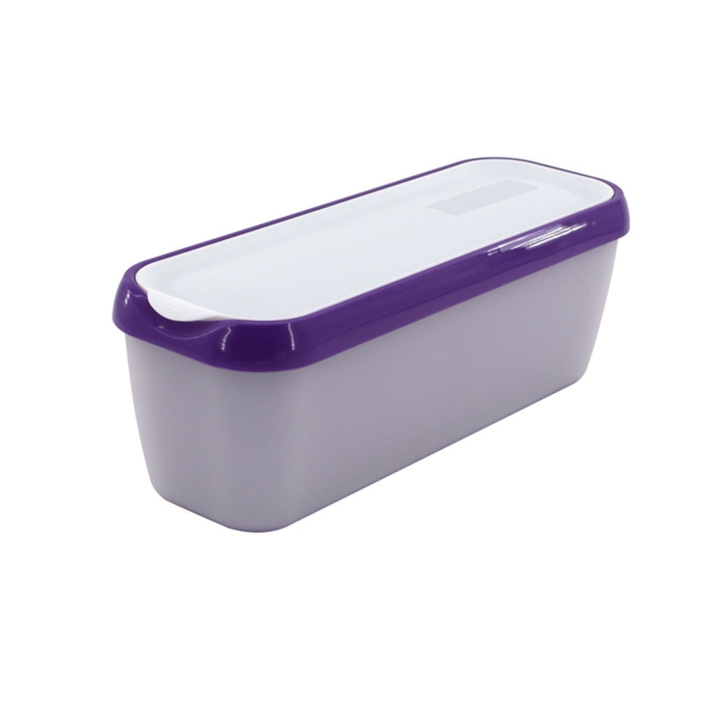 Ice Cream Storage Tub Rectangular Reusable Ice Cream Box Container Mold ...
